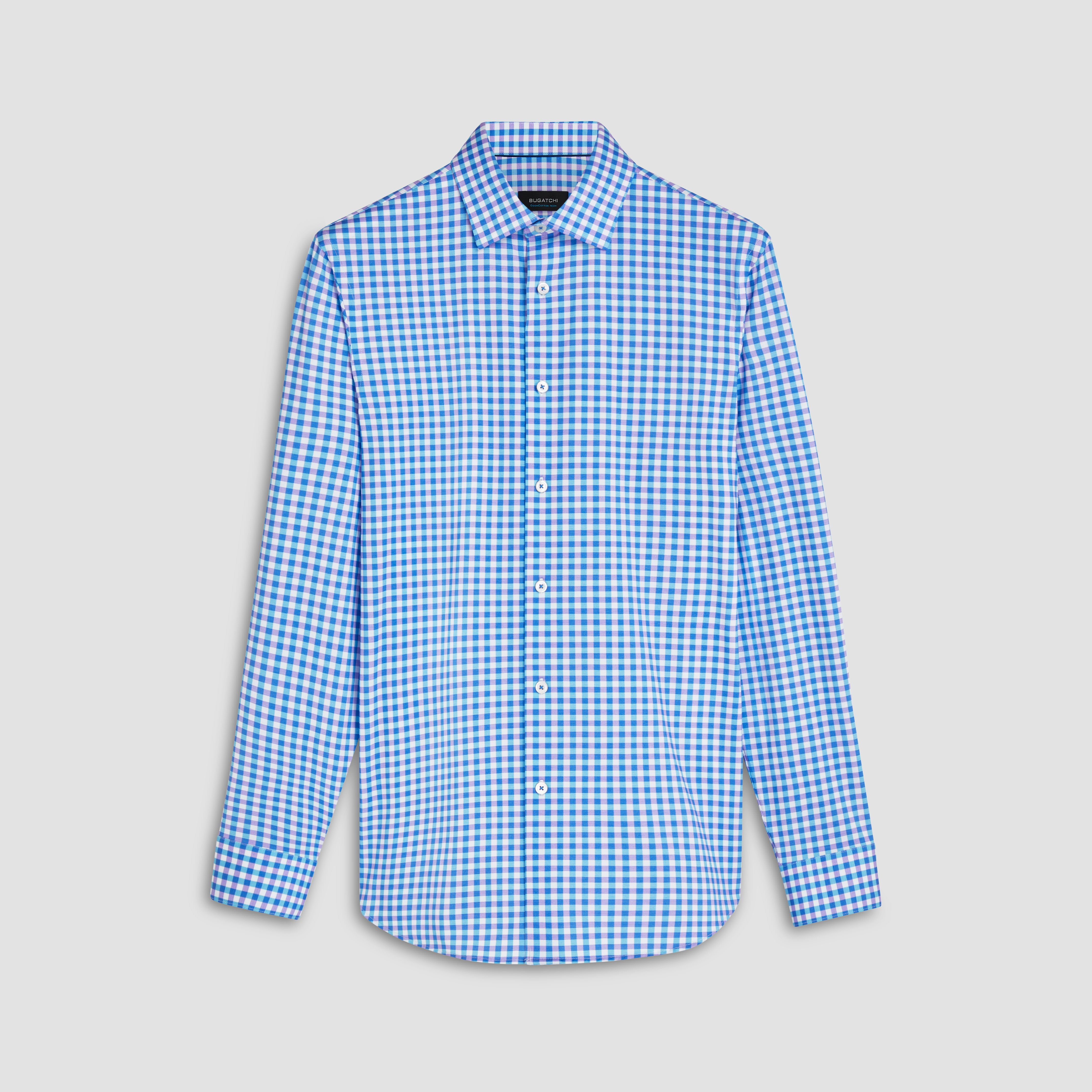 James Gingham Check Print OoohCotton Shirt – BUGATCHI