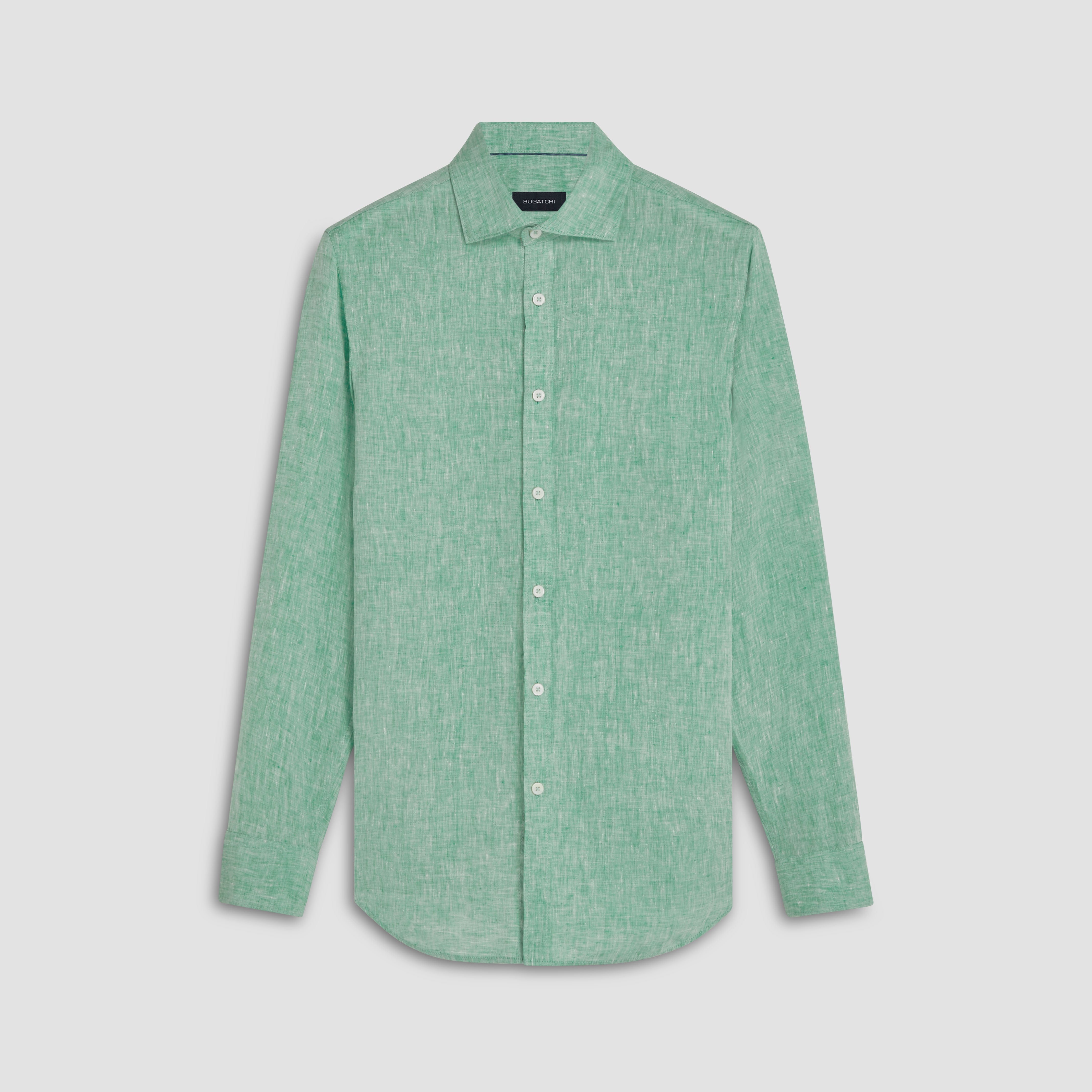 Axel Solid Linen Shirt – BUGATCHI