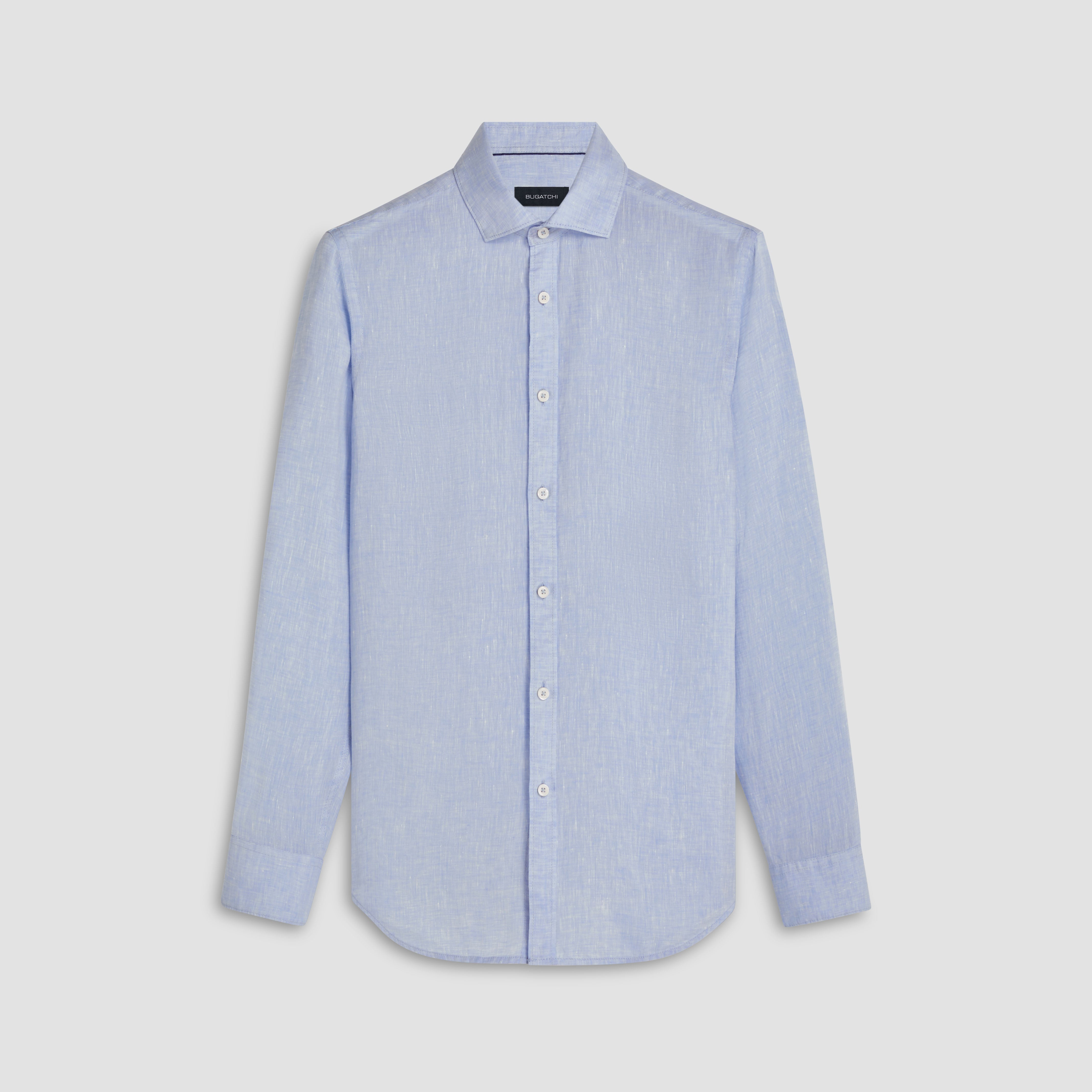 Axel Solid Linen Shirt – BUGATCHI