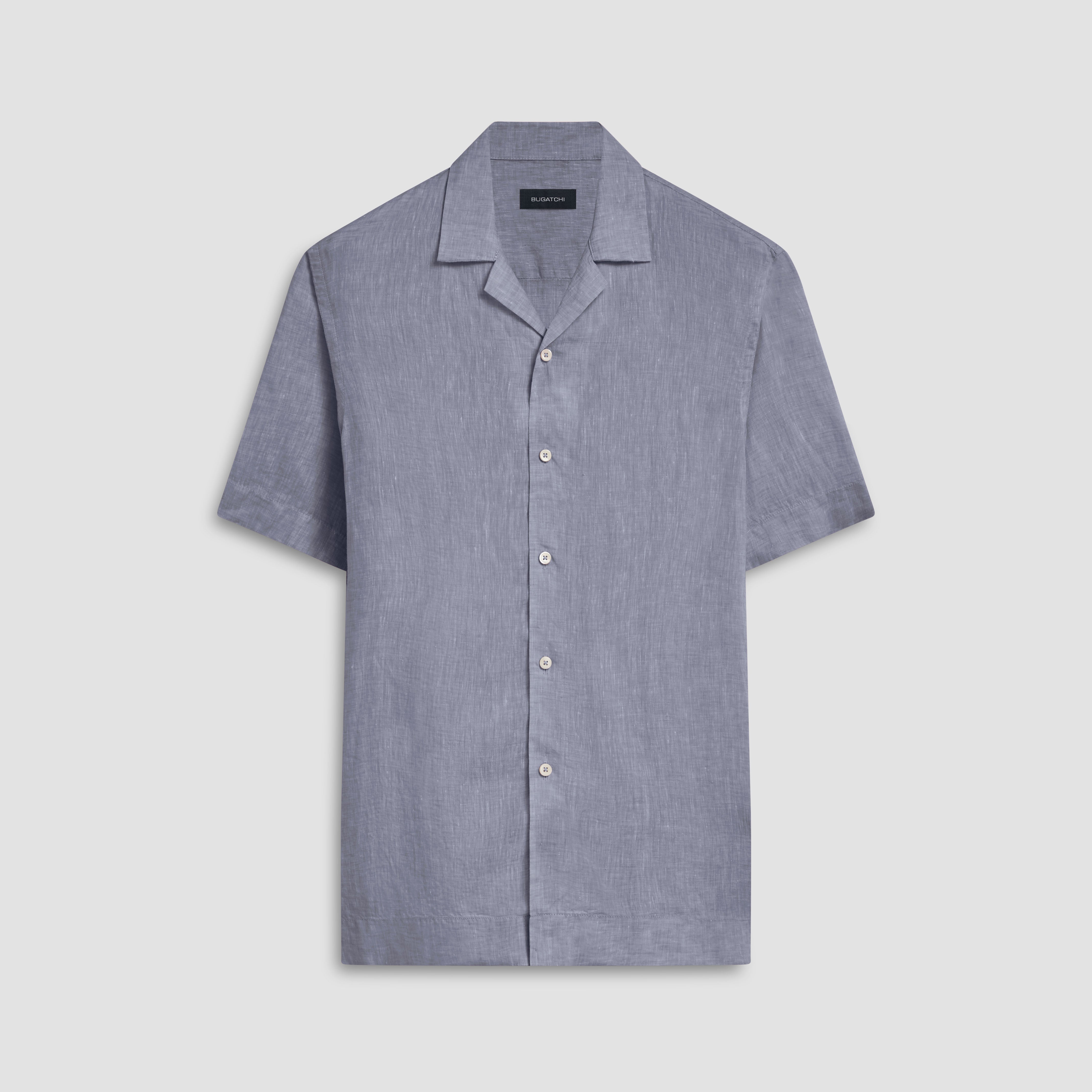 Jackson Solid Short Sleeve Linen Shirt – BUGATCHI