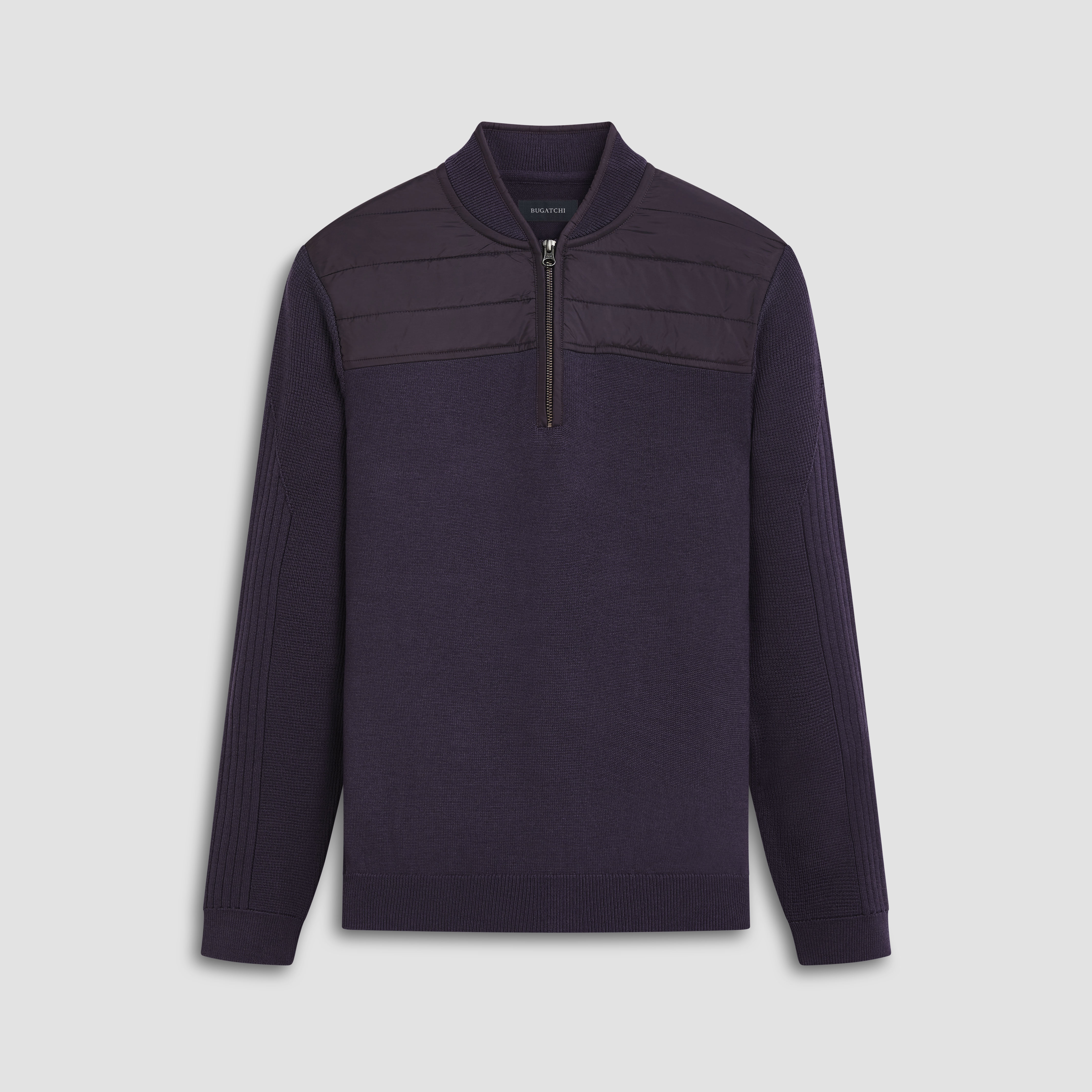 Solid Quarter Zip Sweater – BUGATCHI