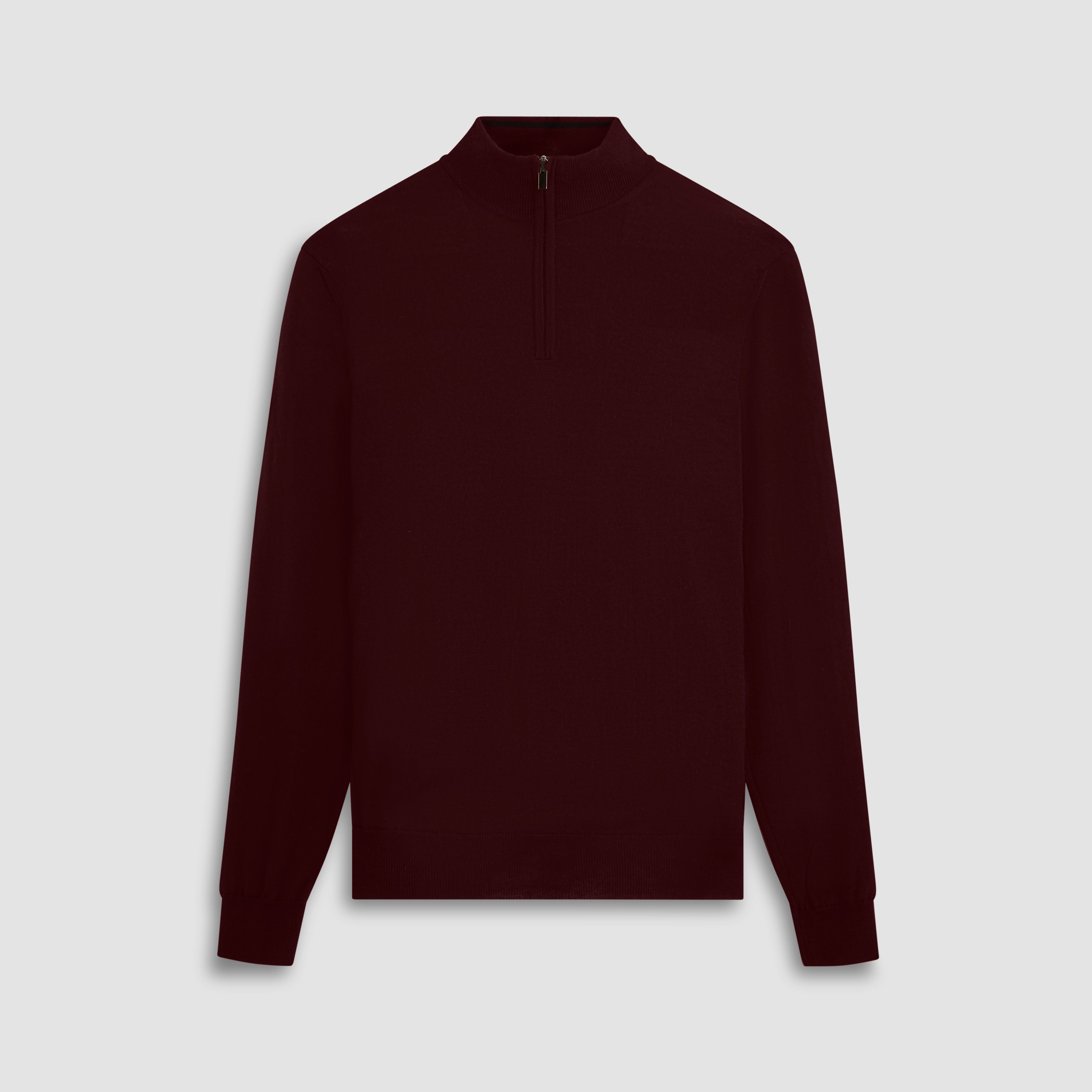 Super Merino Solid Quarter Zip Sweater – BUGATCHI