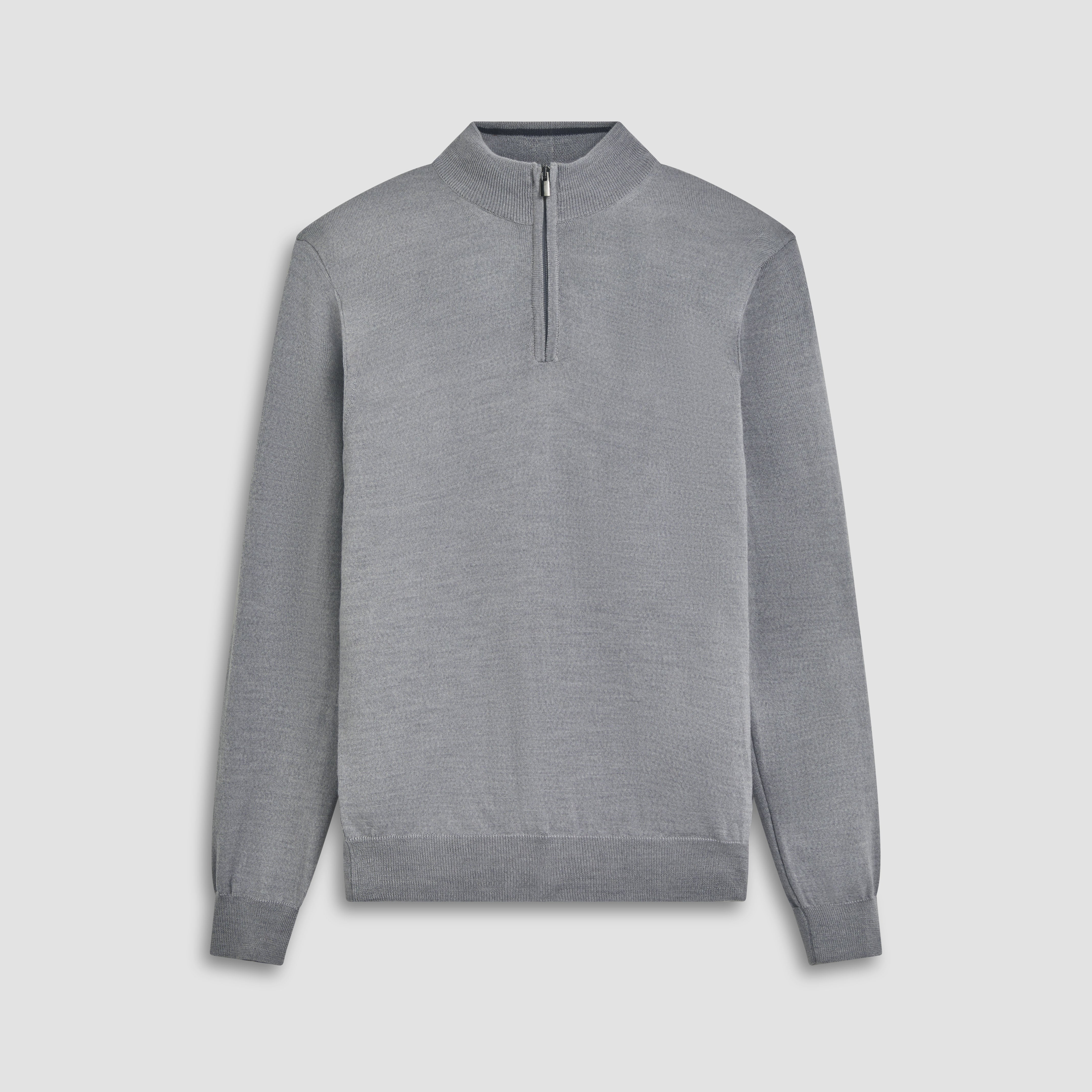 Super Merino Solid Quarter Zip Sweater – BUGATCHI