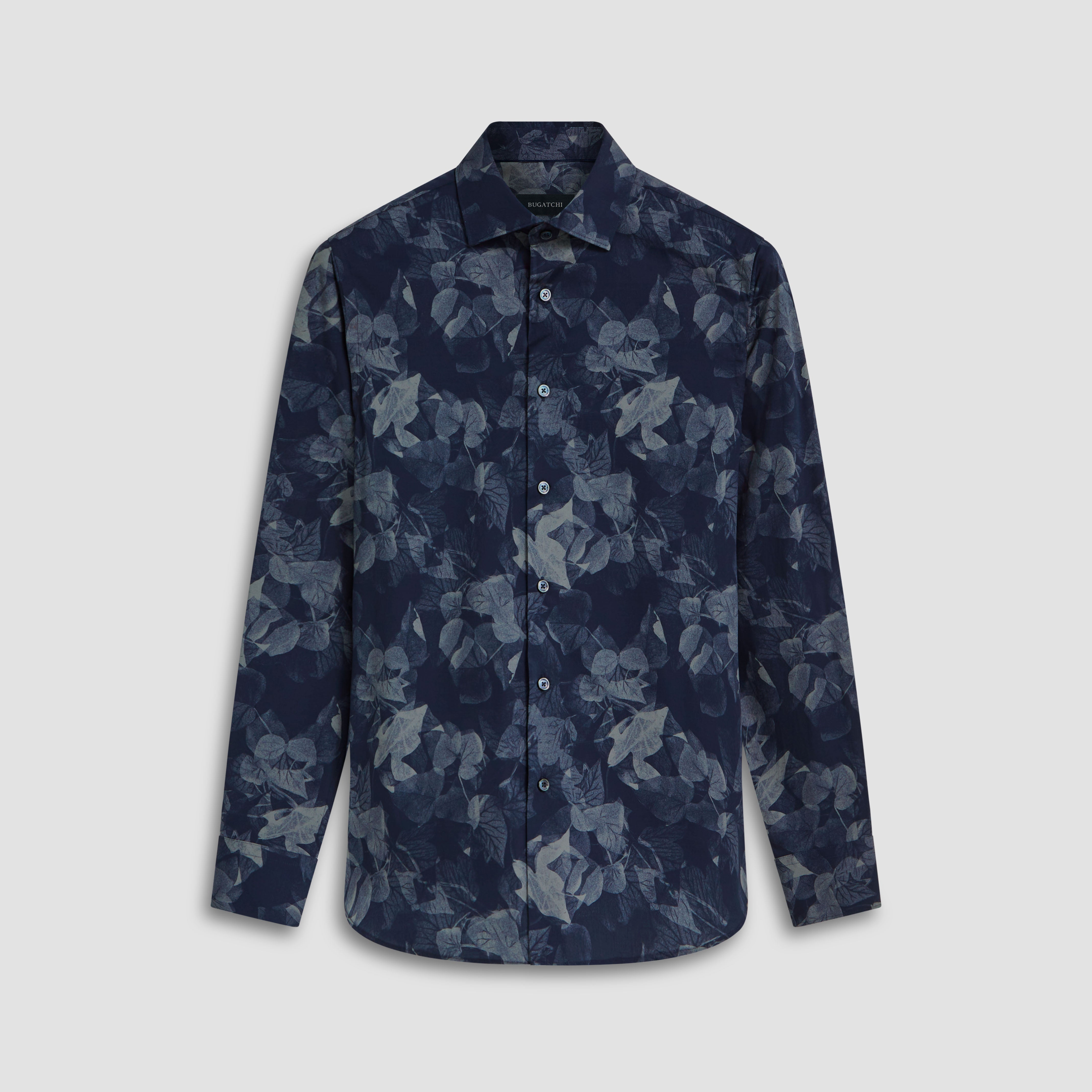 Axel Leaf Print Shirt – BUGATCHI