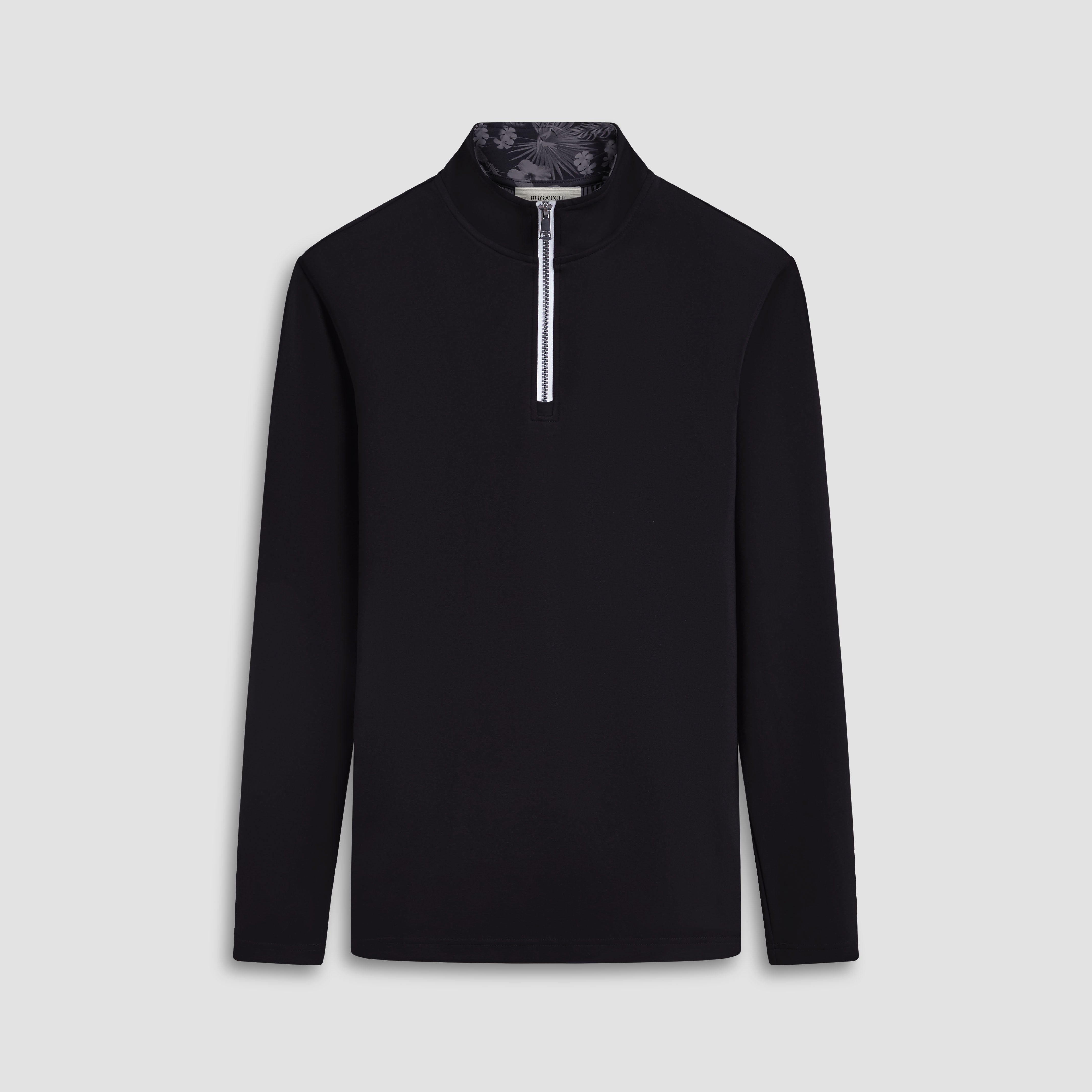 Contrast Performance Quarter-Zip Pullover – BUGATCHI