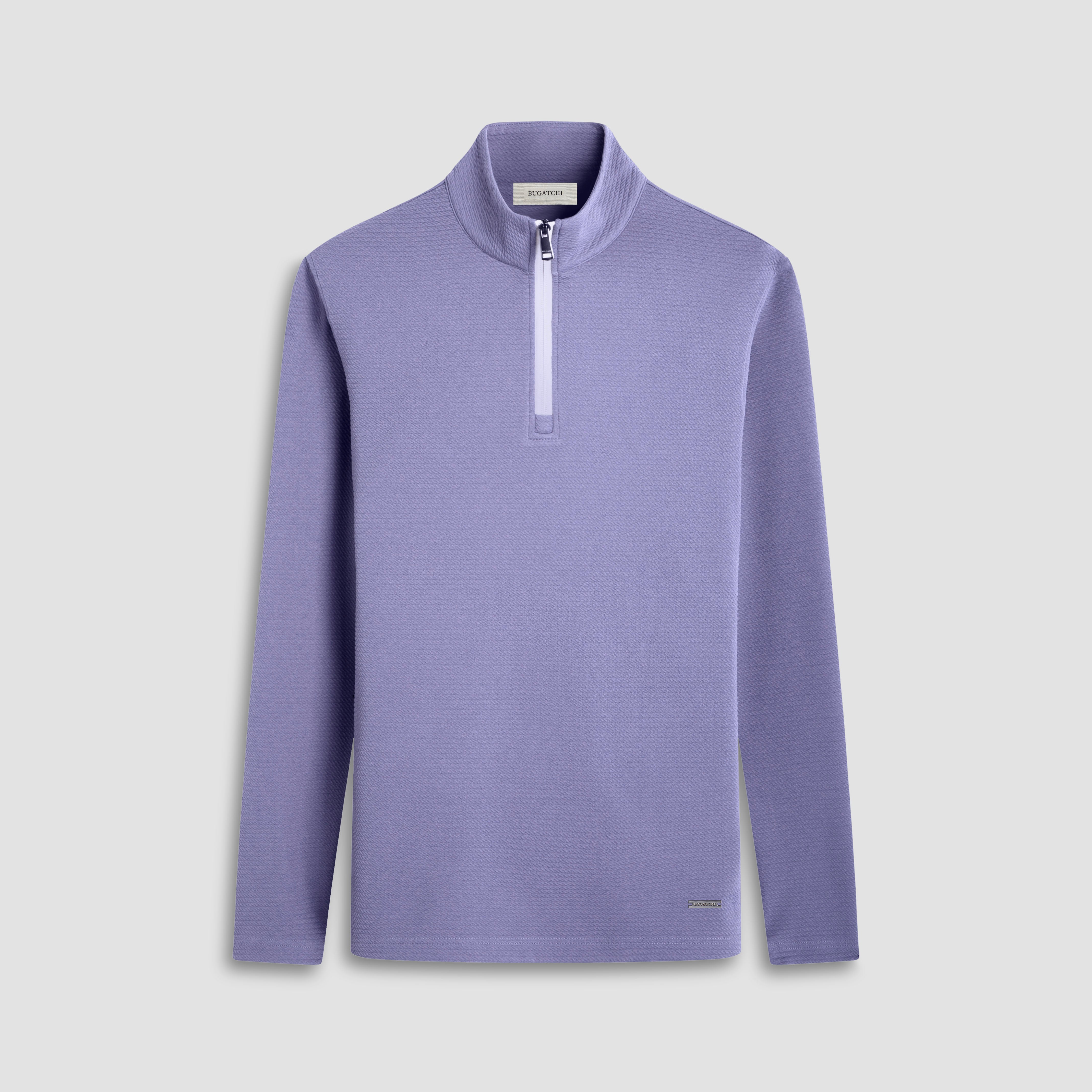 Textured Performance Quarter-Zip Pullover – BUGATCHI