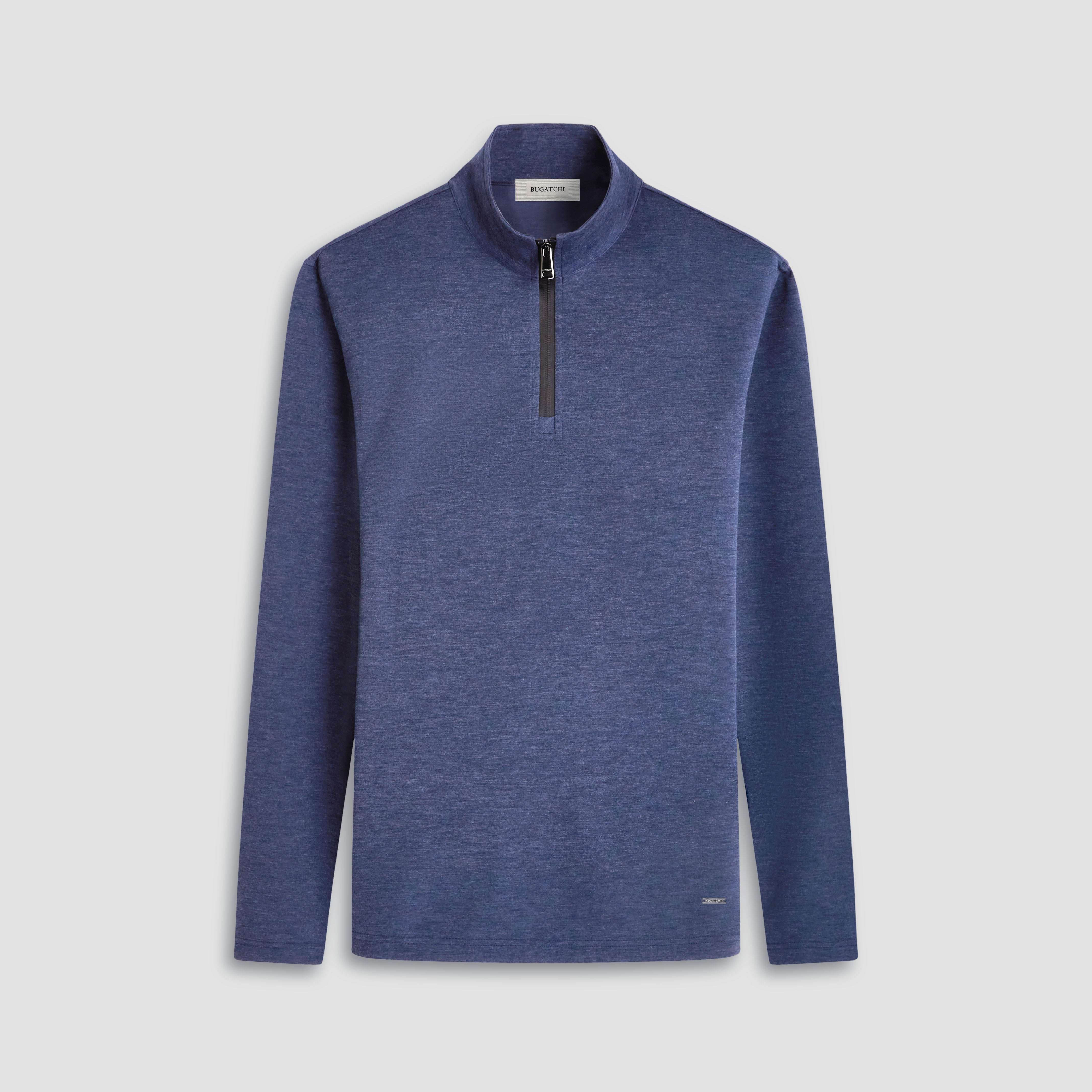 Soft Touch Heather Quarter-Zip Pullover – BUGATCHI