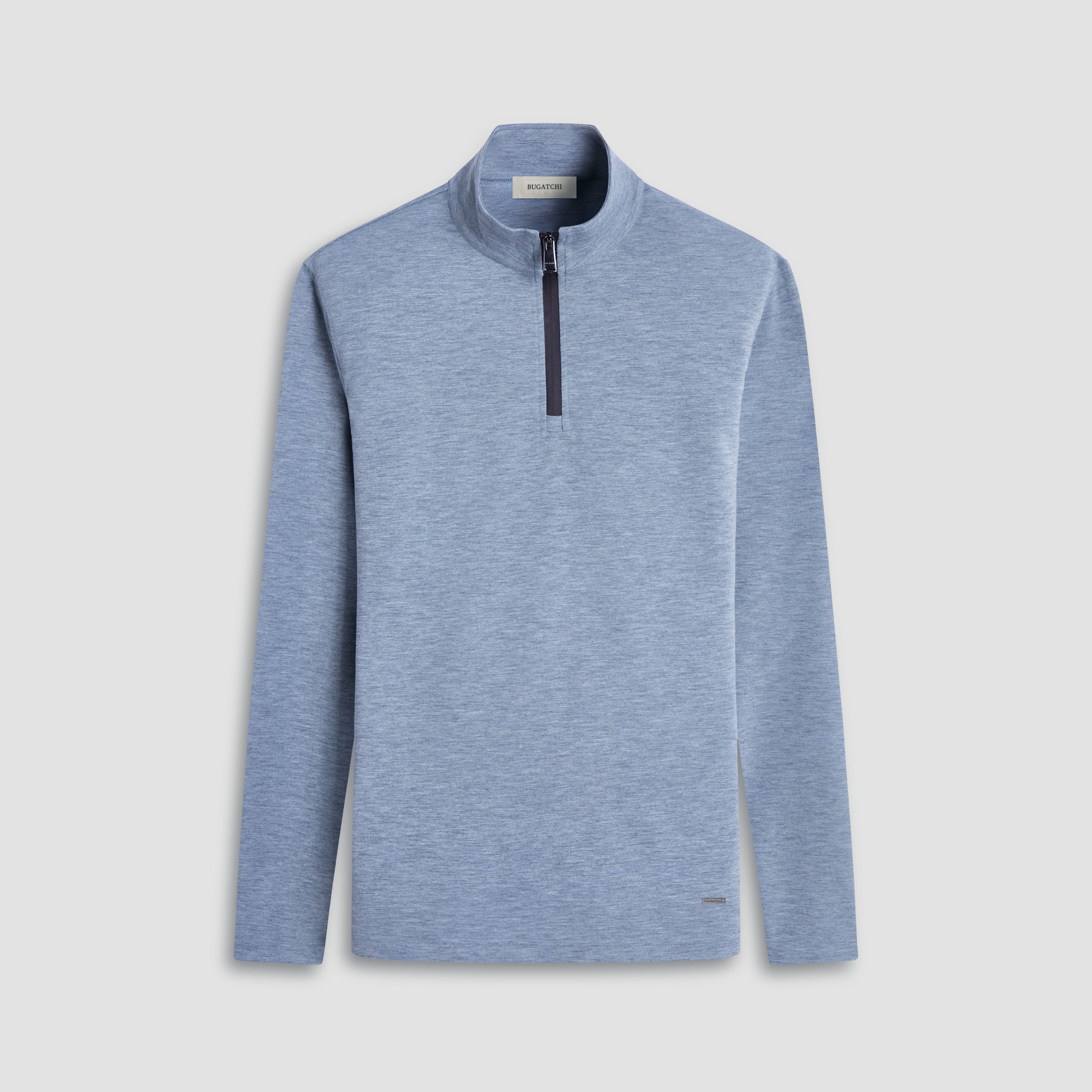 Soft Touch Heather Quarter-Zip Pullover – BUGATCHI