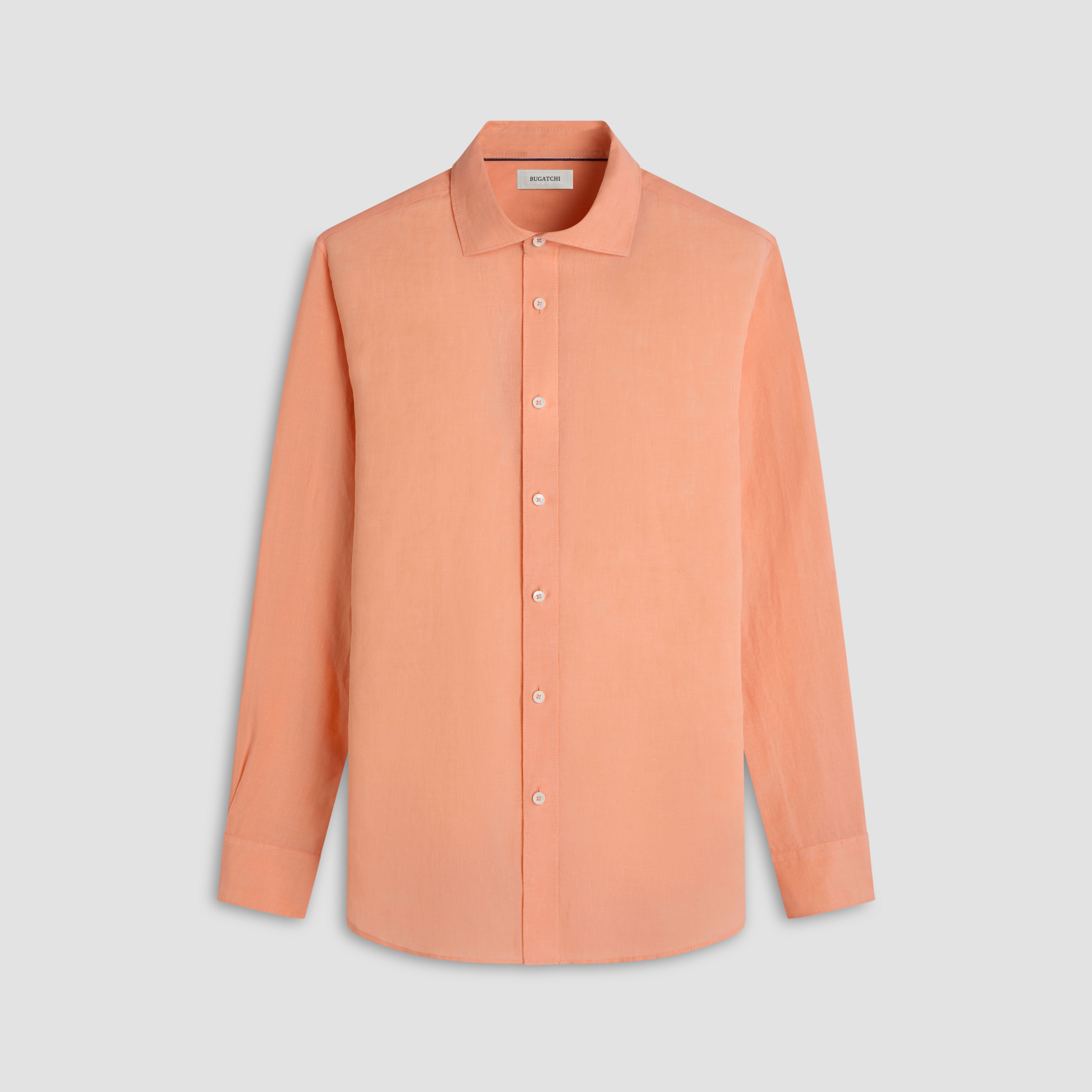 Axel Solid Linen Shirt – BUGATCHI