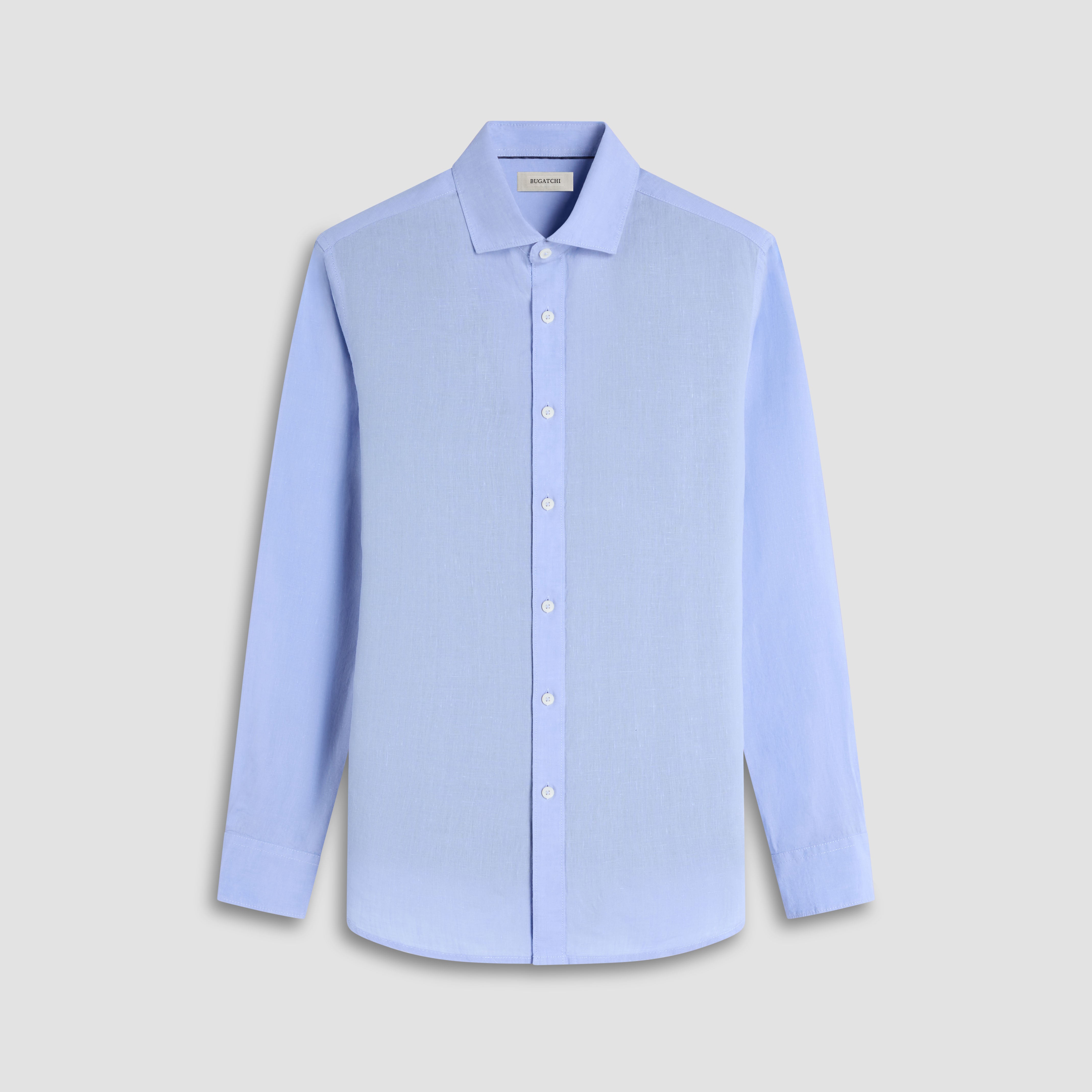 Axel Solid Linen Shirt – BUGATCHI