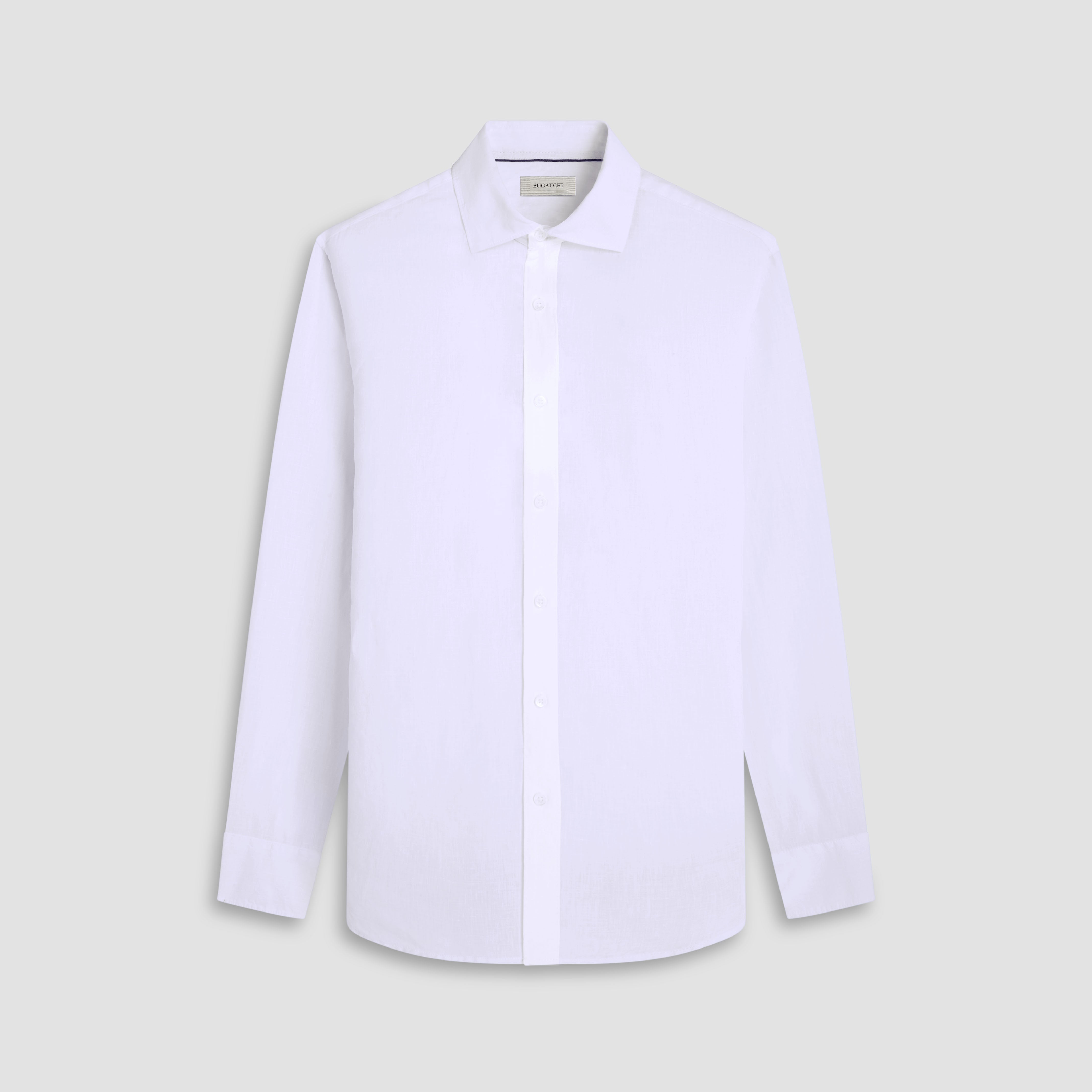 Axel Solid Linen Shirt – BUGATCHI
