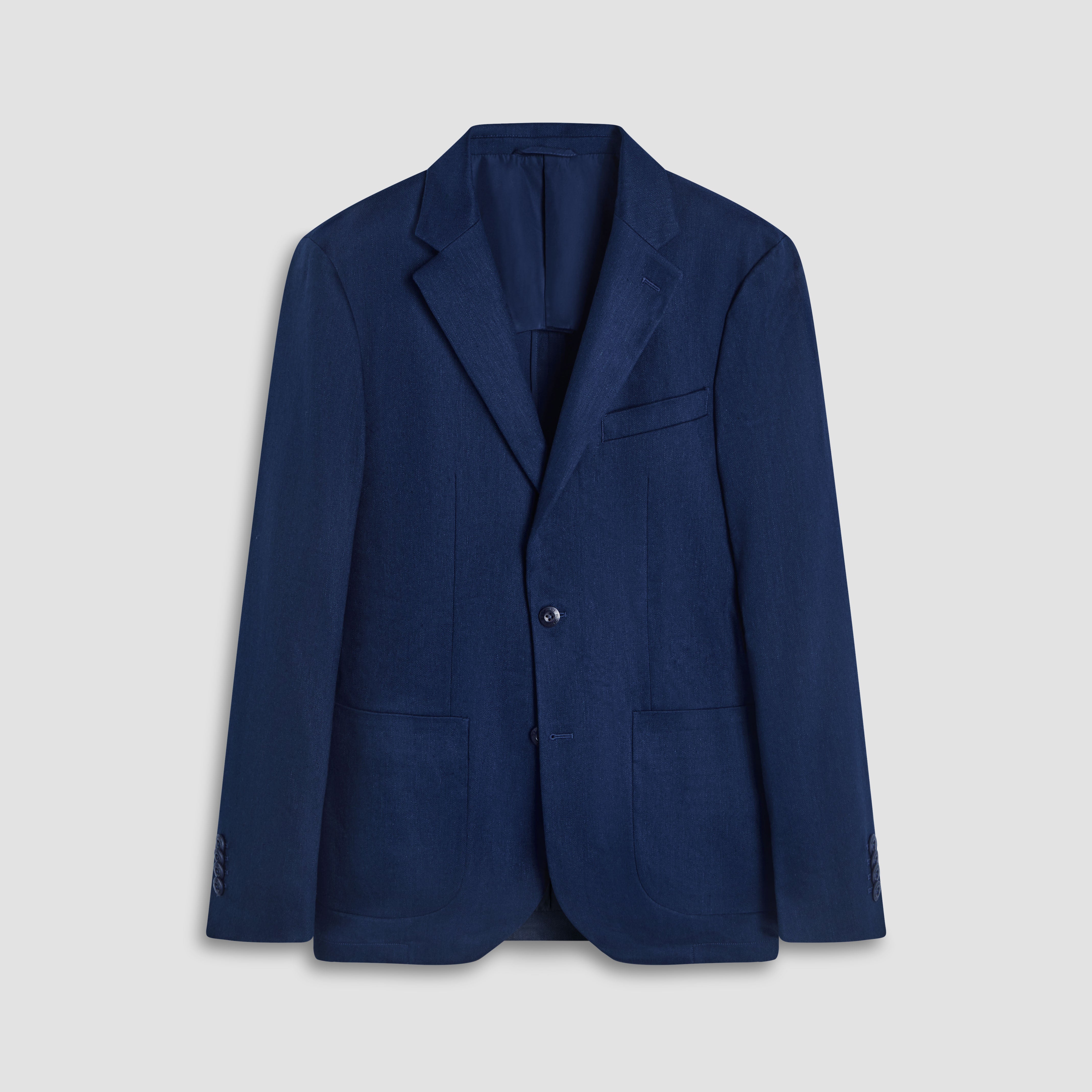 Linen-Cotton Two Button Blazer – BUGATCHI