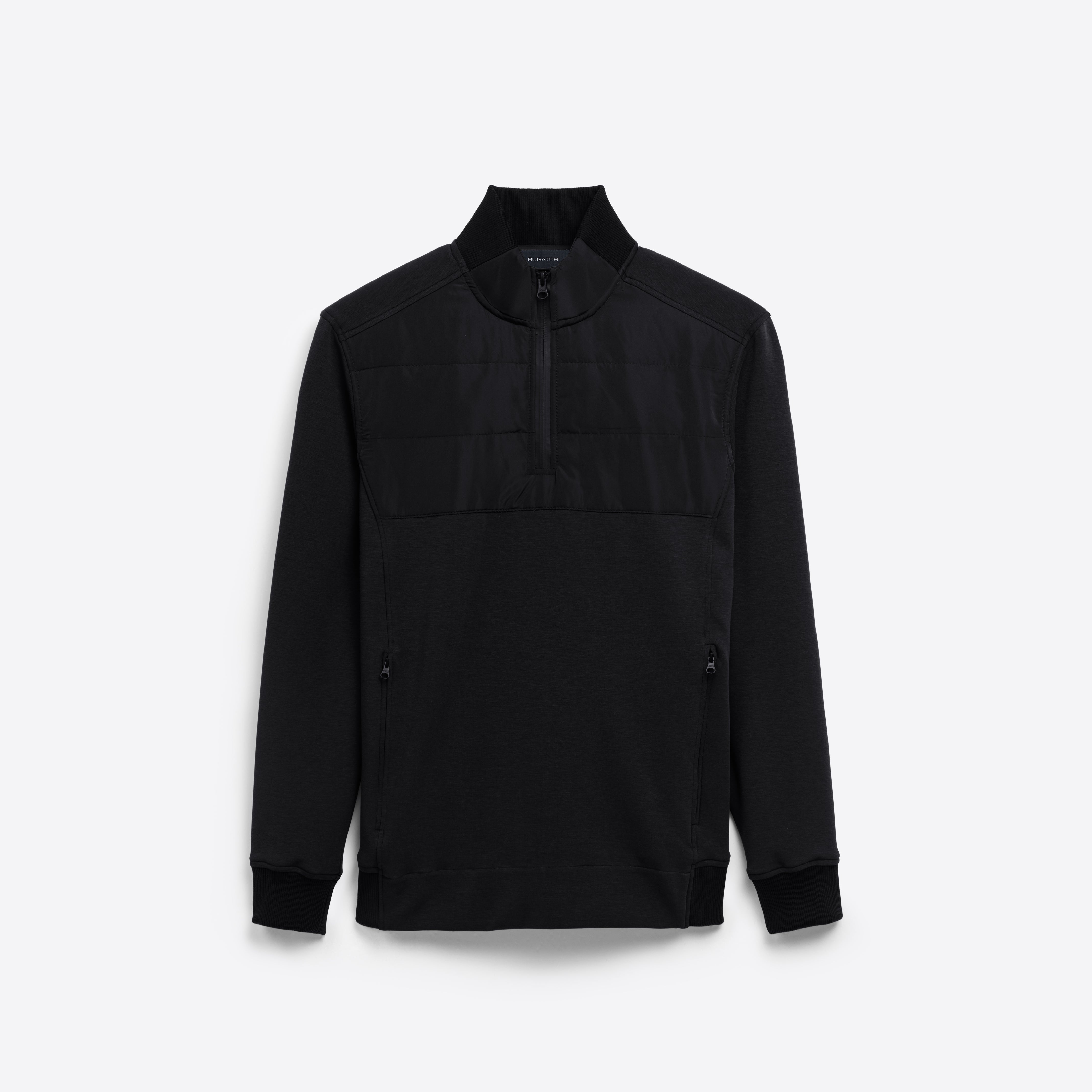 Solid Quarter Zip Mock Neck Pullover – BUGATCHI
