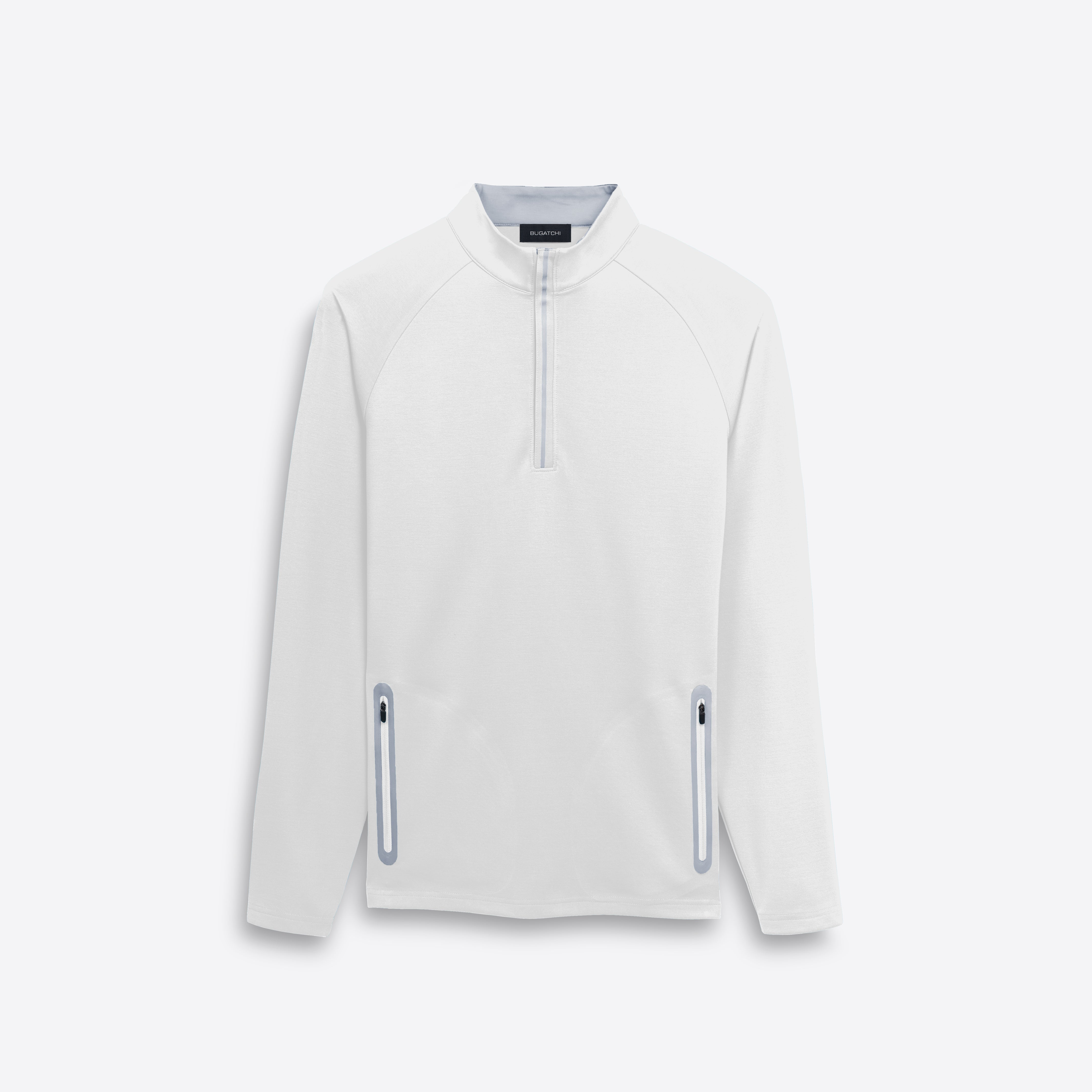 Solid Quarter Zip Mock Neck Pullover – BUGATCHI