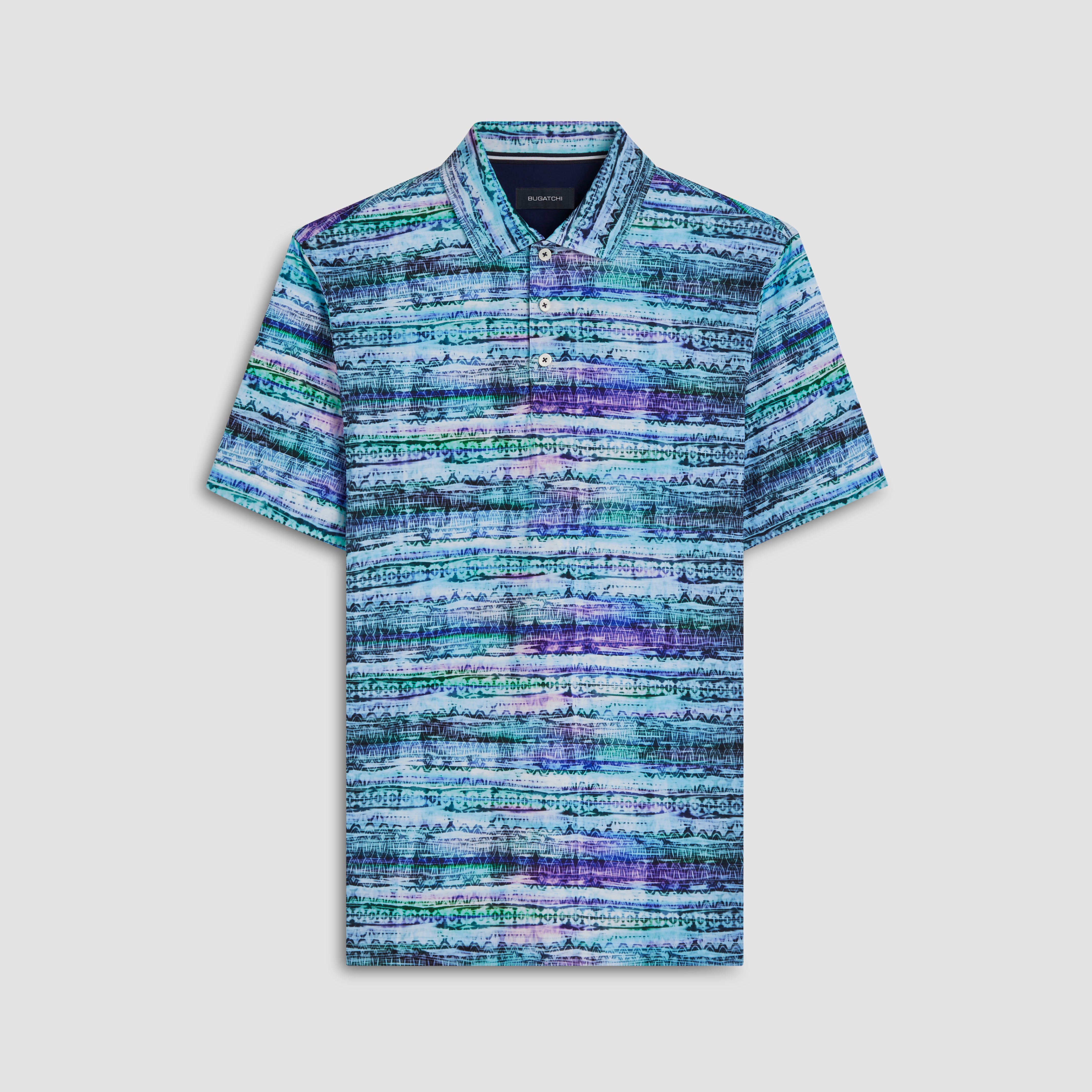 Hendrix Abstract Print Polo Shirt – BUGATCHI