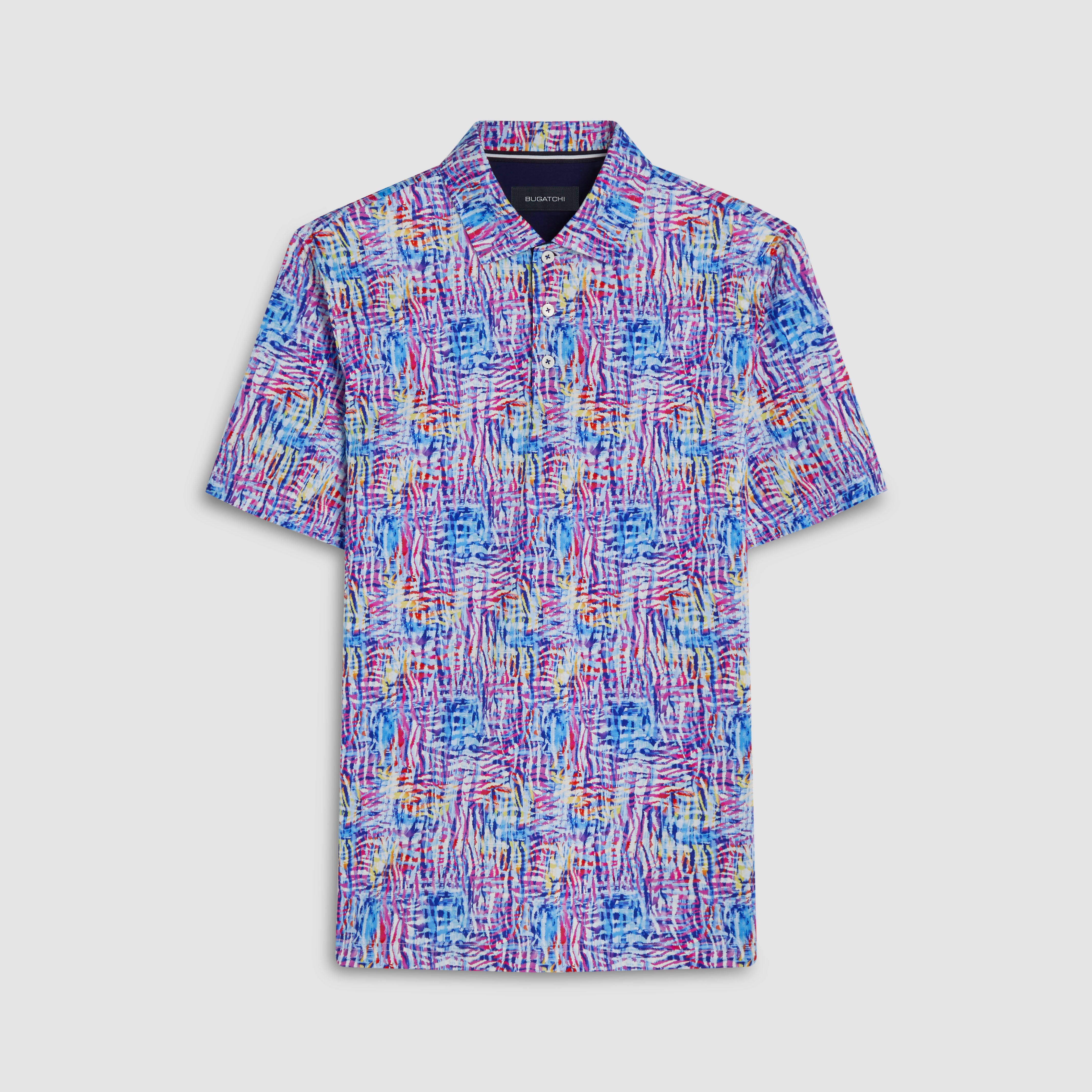 Hendrix Abstract Print Polo Shirt – BUGATCHI