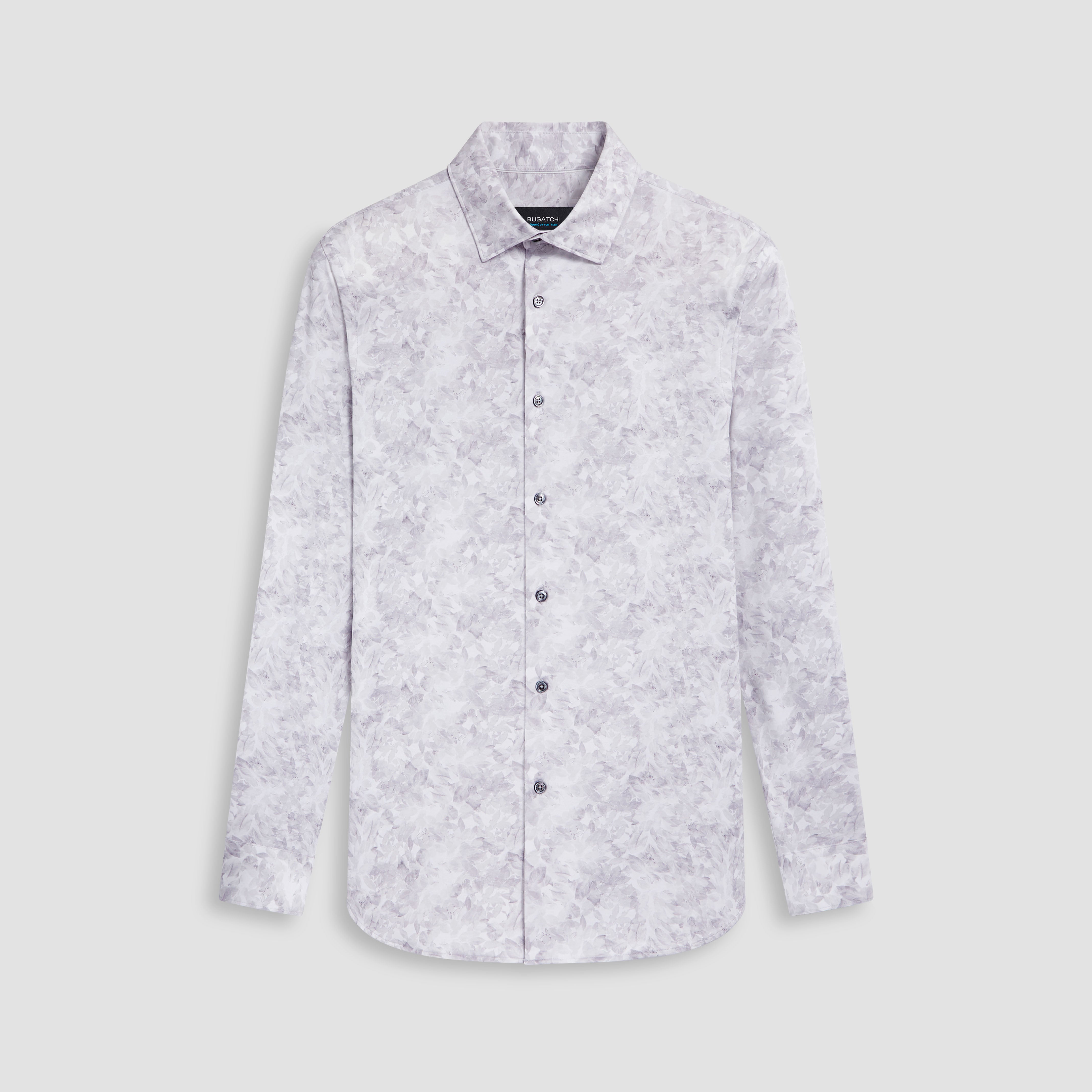 James Leaf Print OoohCotton Shirt – BUGATCHI