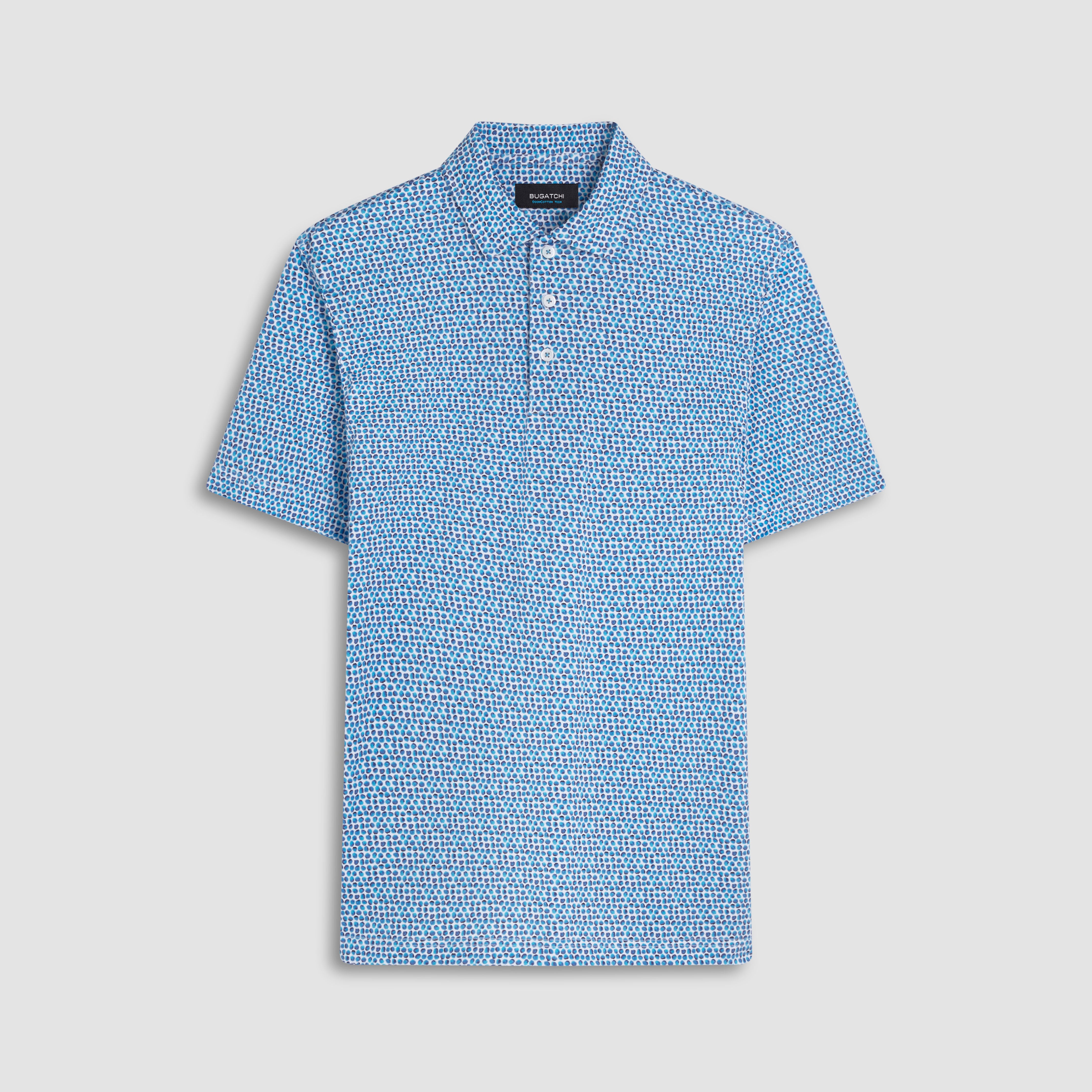 Victor Abstract Print OoohCotton Polo – BUGATCHI