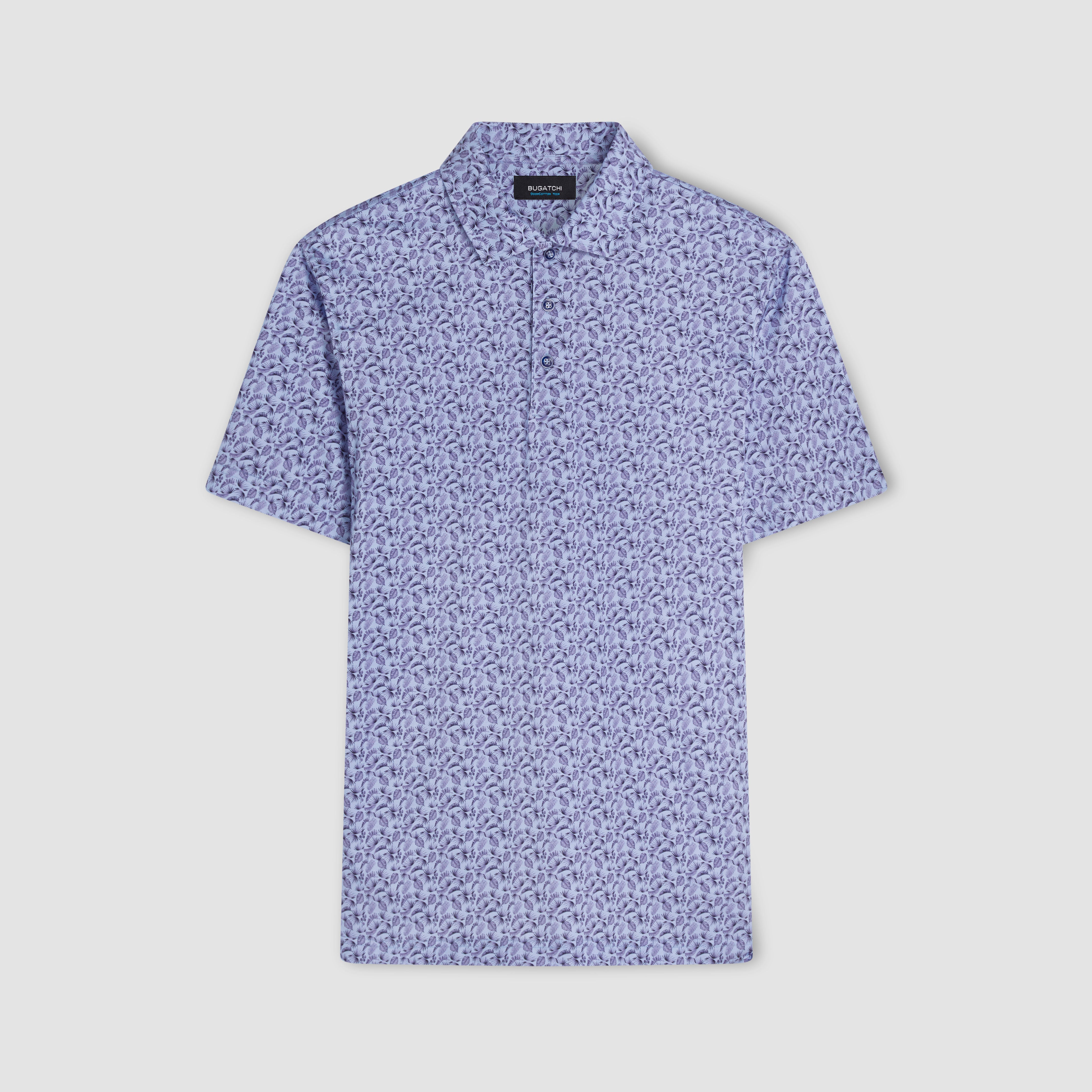 Victor Leaf Print OoohCotton Polo – BUGATCHI