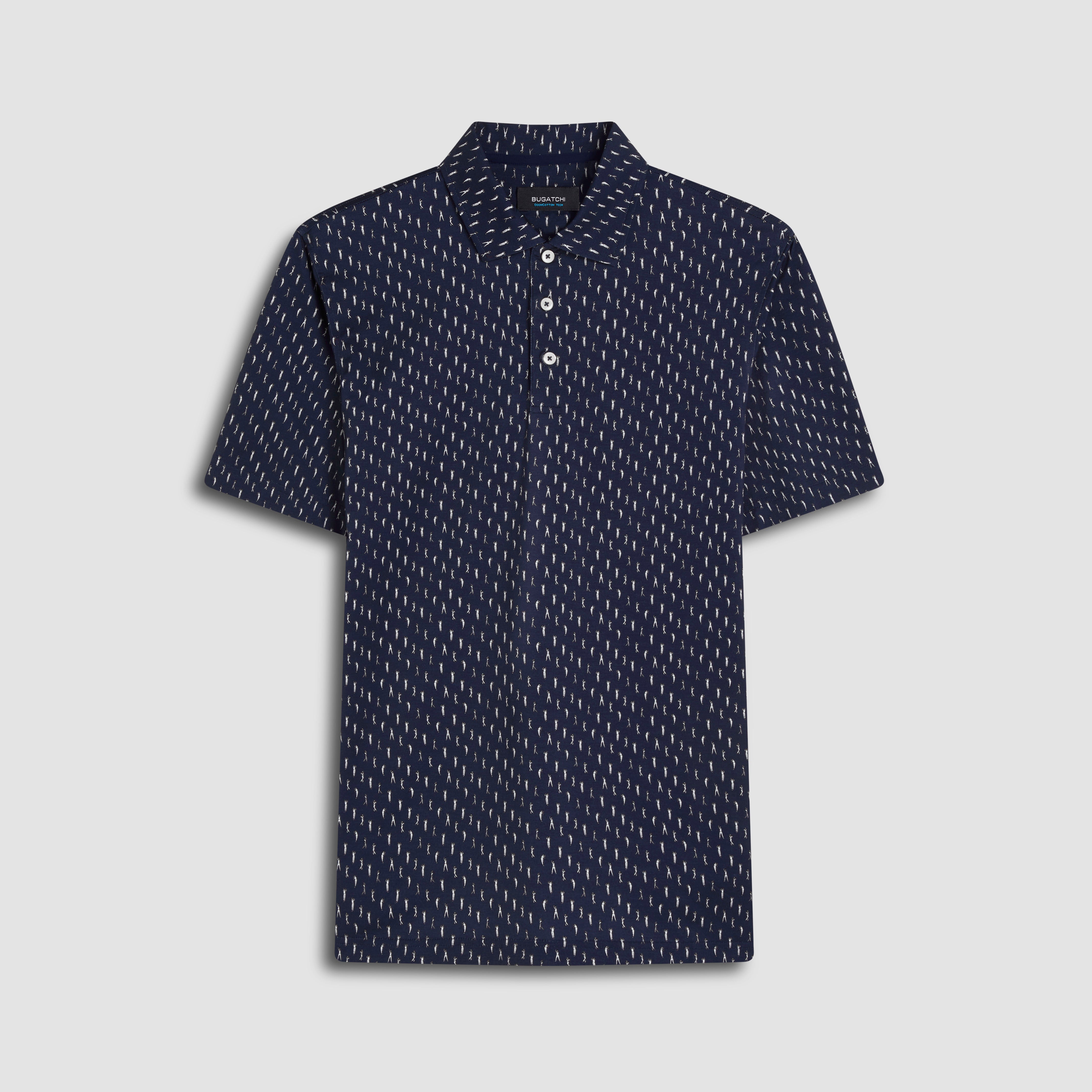 Victor Golf Swing Print OoohCotton Polo – BUGATCHI