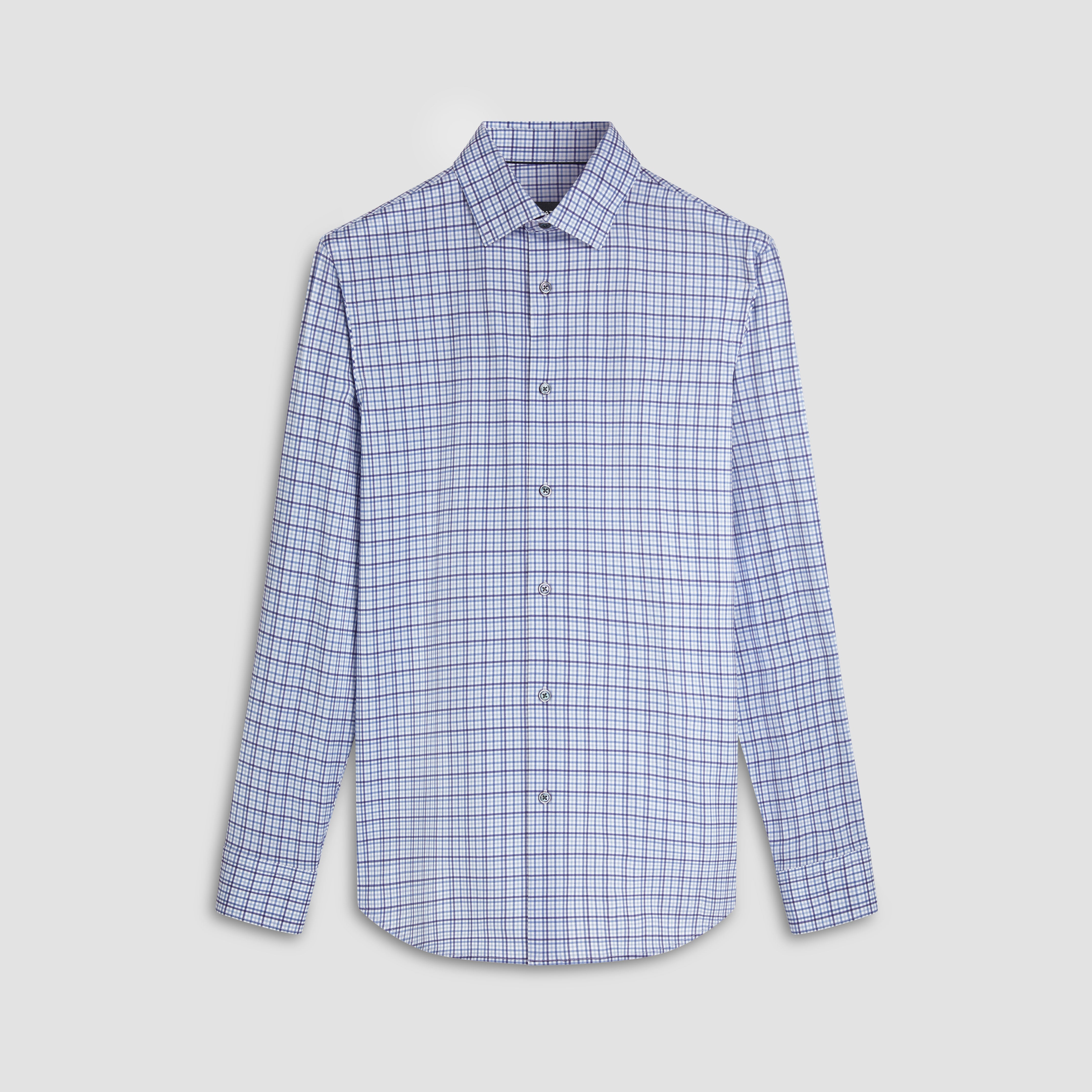 James Tattersall Check Print OoohCotton Shirt – BUGATCHI