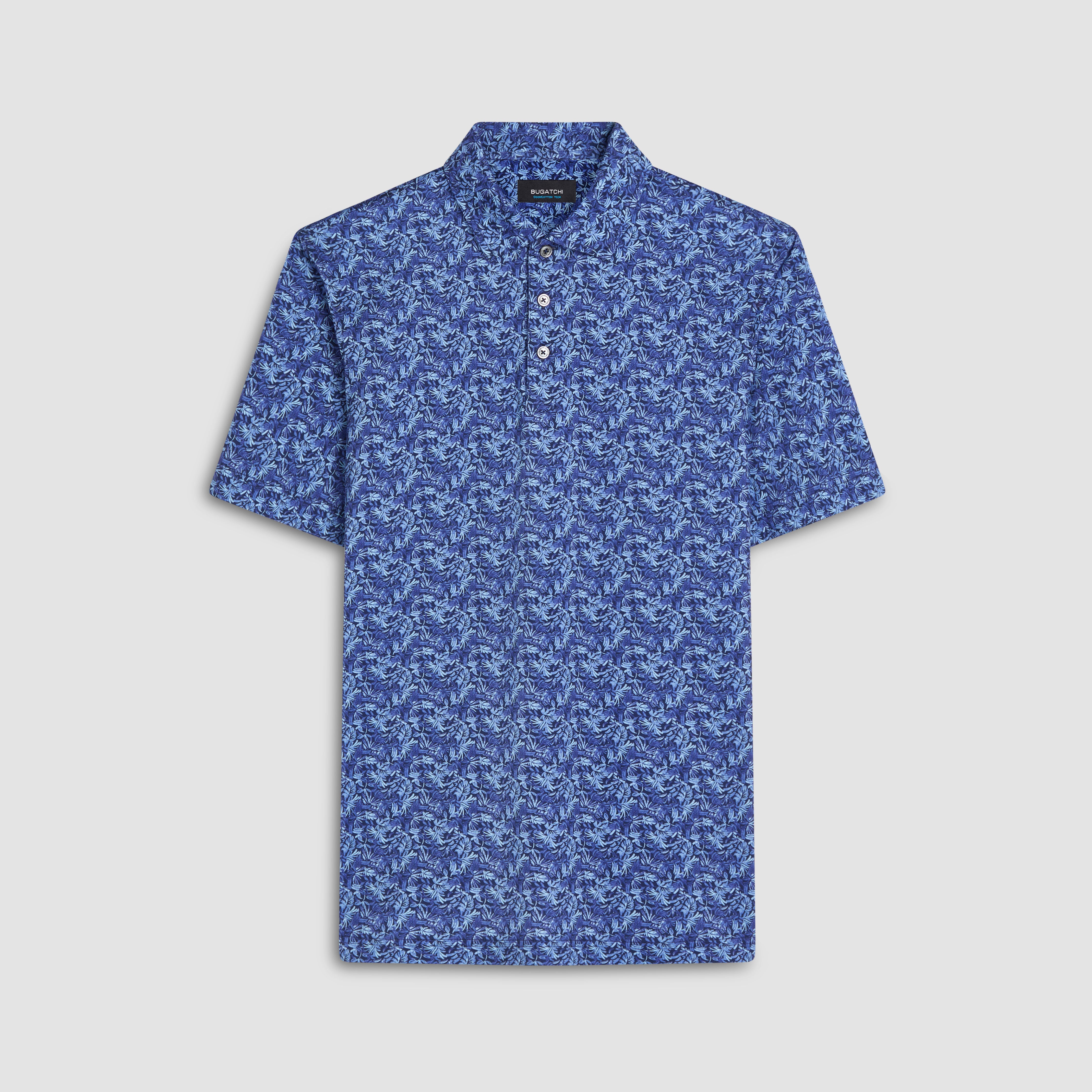 Victor Leaf Print OoohCotton Polo – BUGATCHI