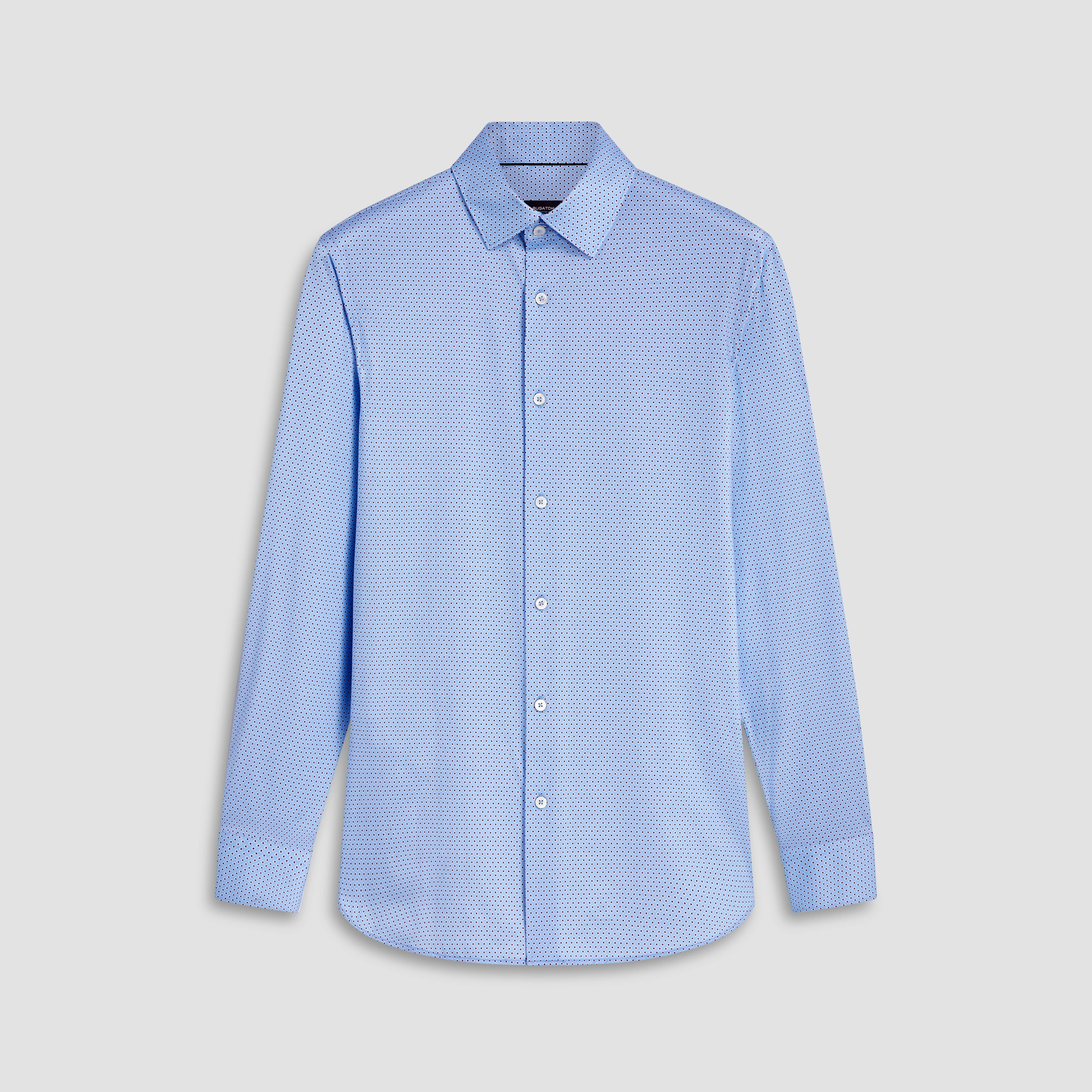 James Pin Diamond Print OoohCotton Shirt – BUGATCHI
