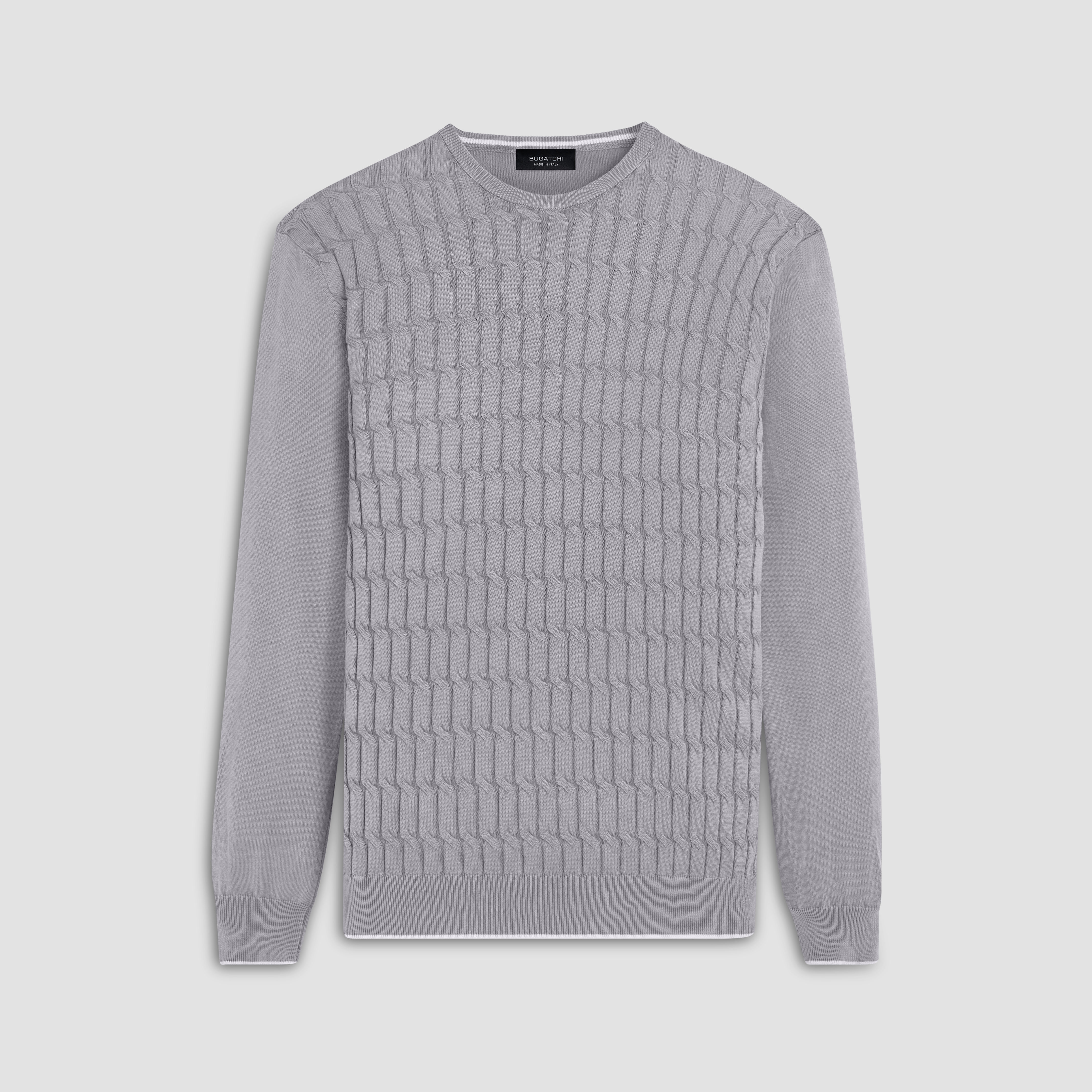 Knit Stitch Crew Neck Sweater – BUGATCHI