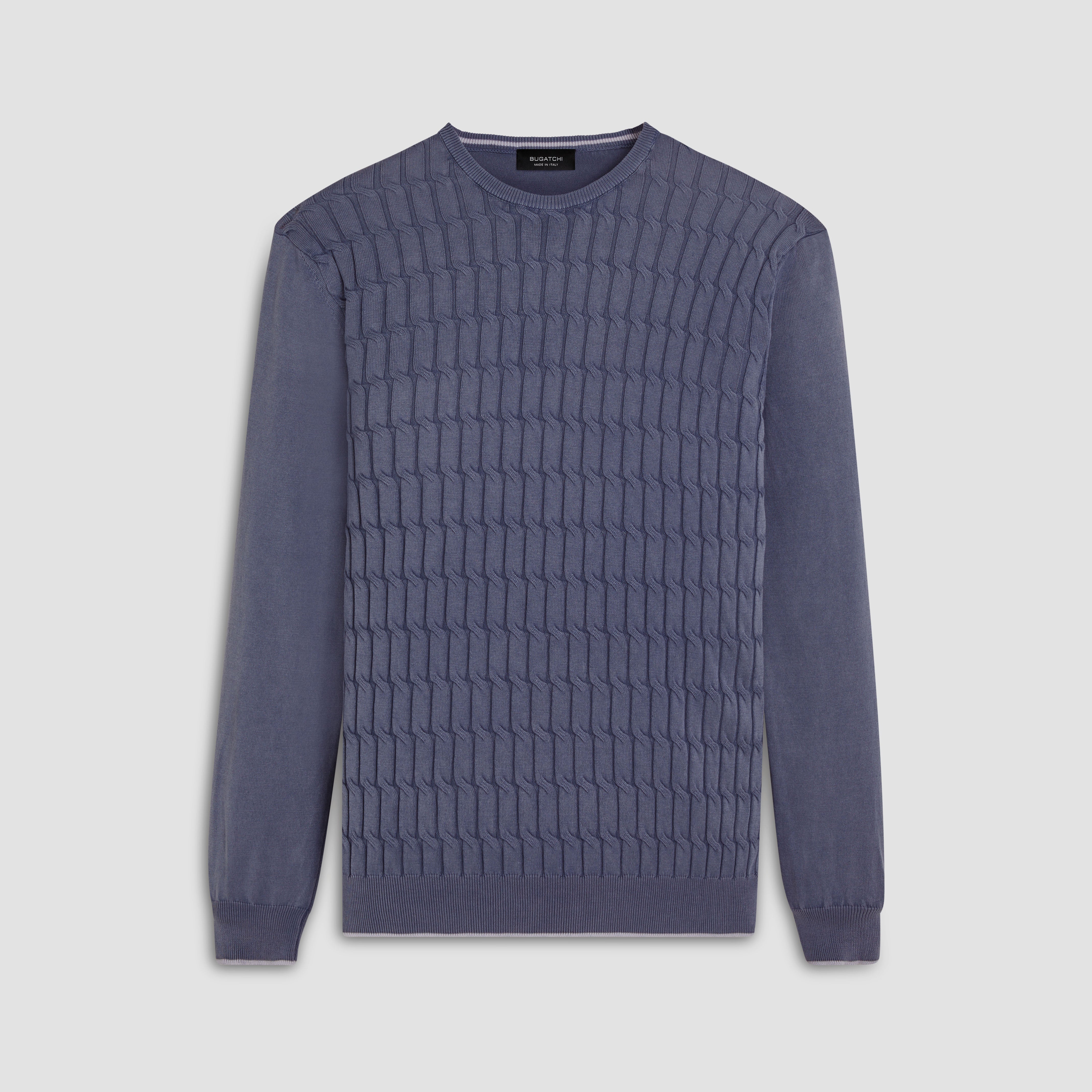 Knit Stitch Crew Neck Sweater – BUGATCHI