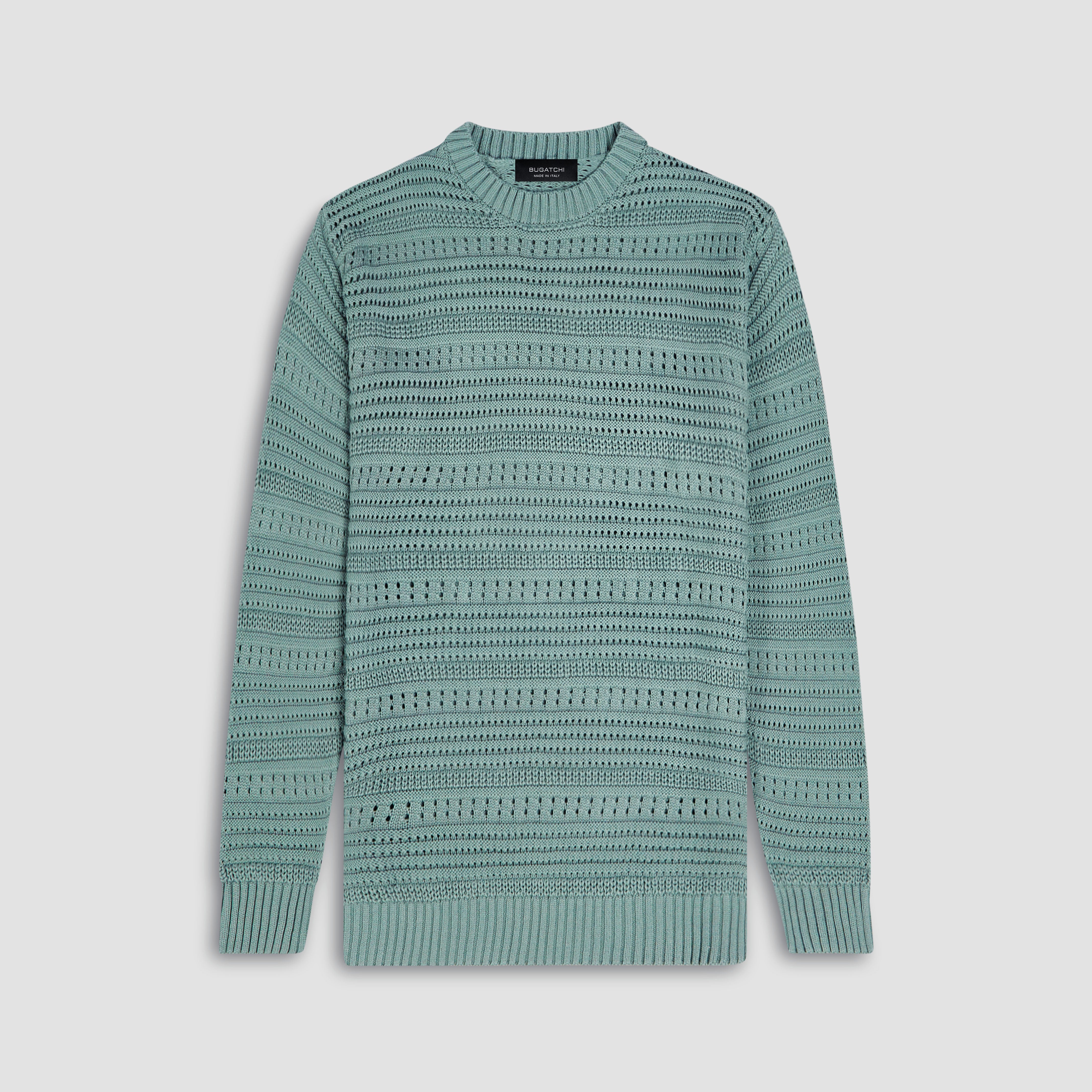 Patterned Crew Neck Sweater – BUGATCHI