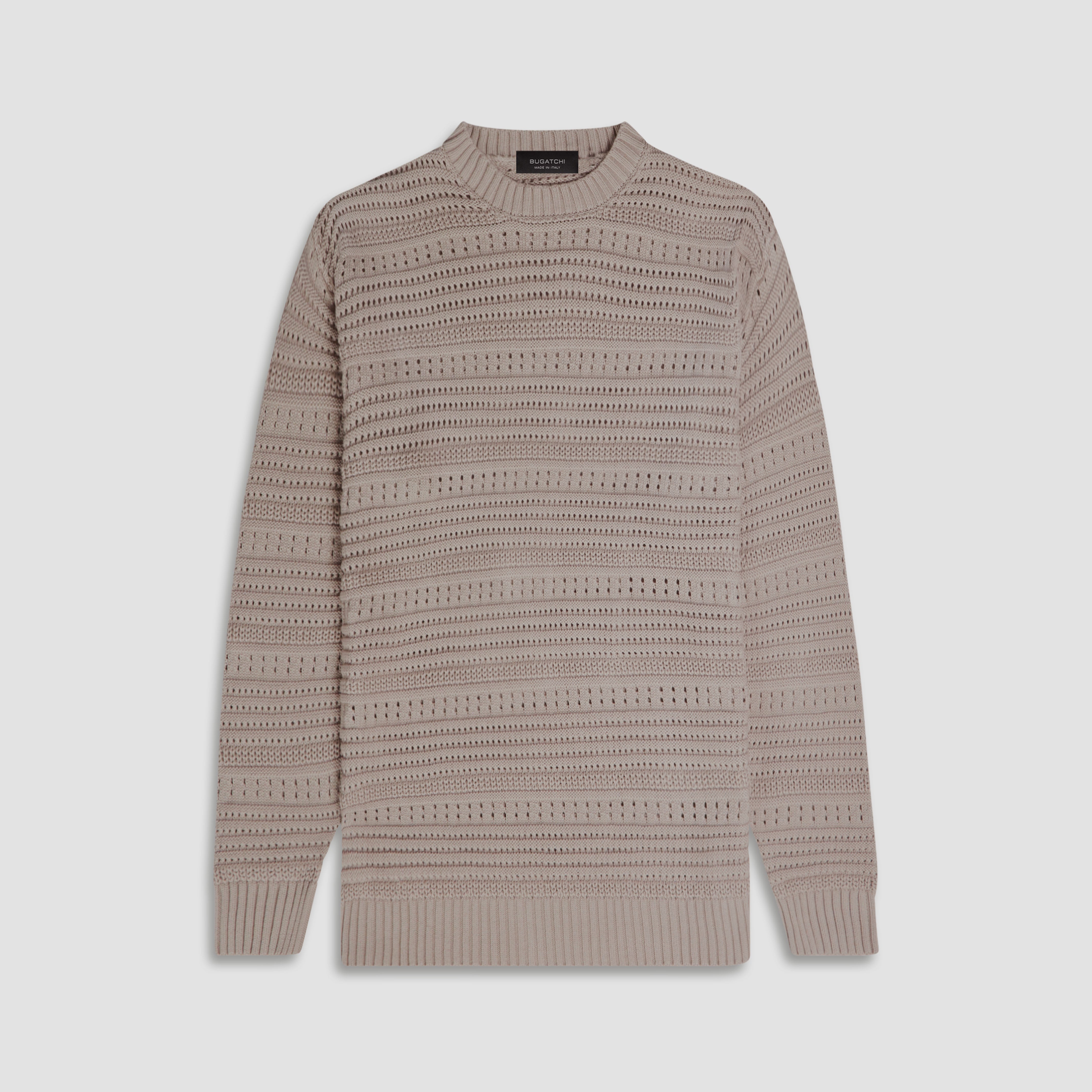 Patterned Crew Neck Sweater – BUGATCHI