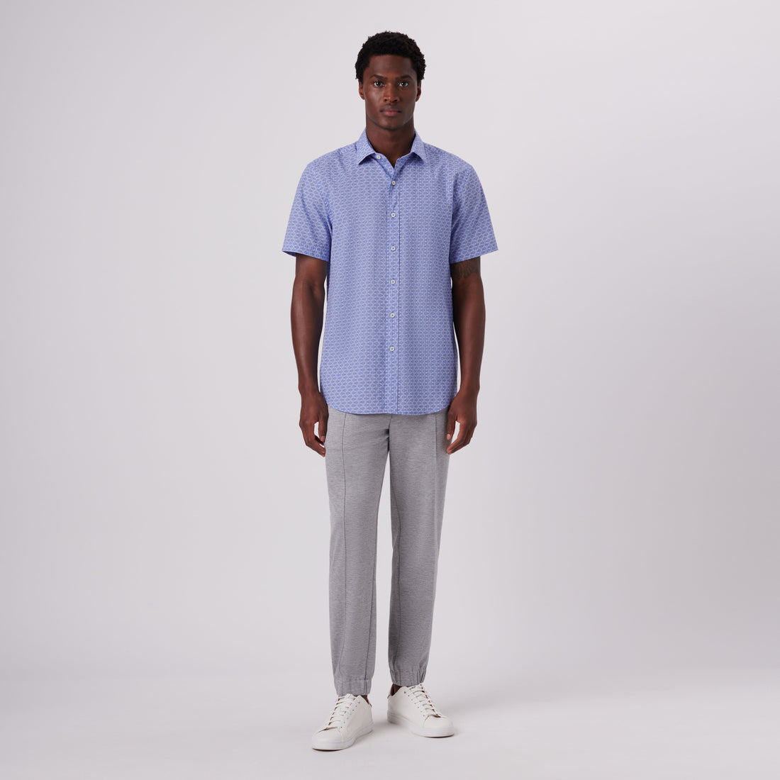 Orson Fish Print Short Sleeve Shirt – BUGATCHI