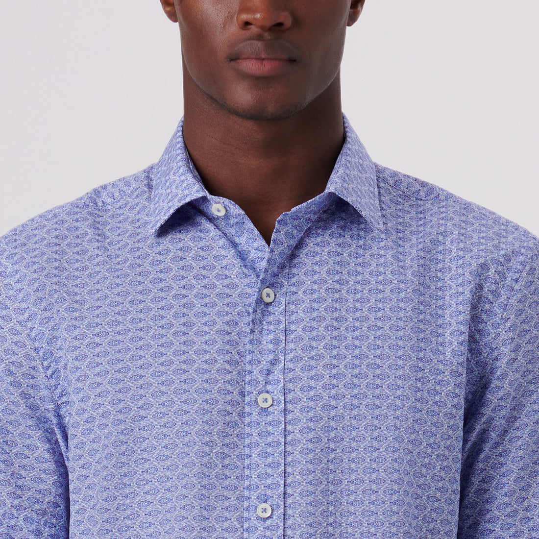 Orson Fish Print Short Sleeve Shirt – BUGATCHI