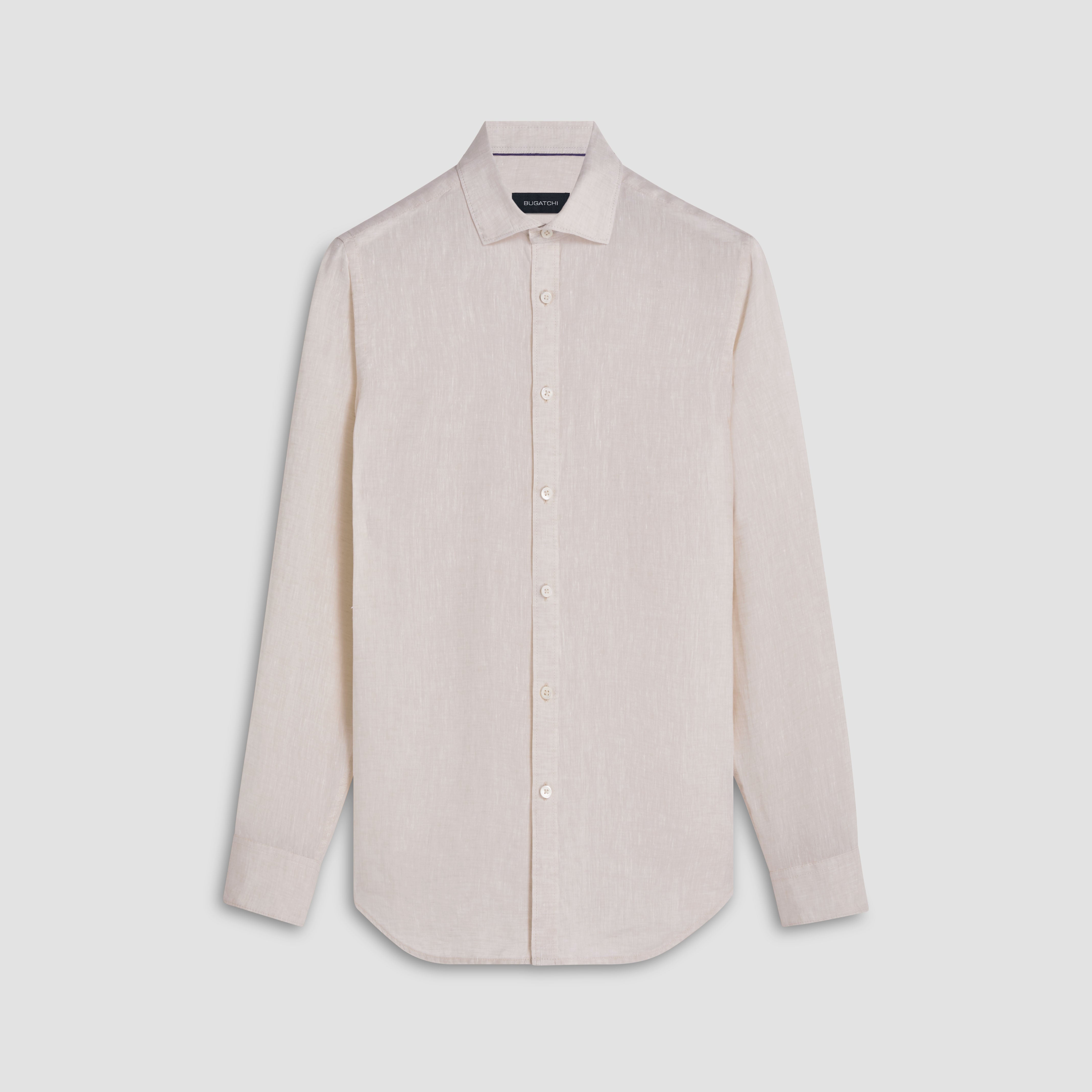 Axel Solid Linen Shirt – BUGATCHI
