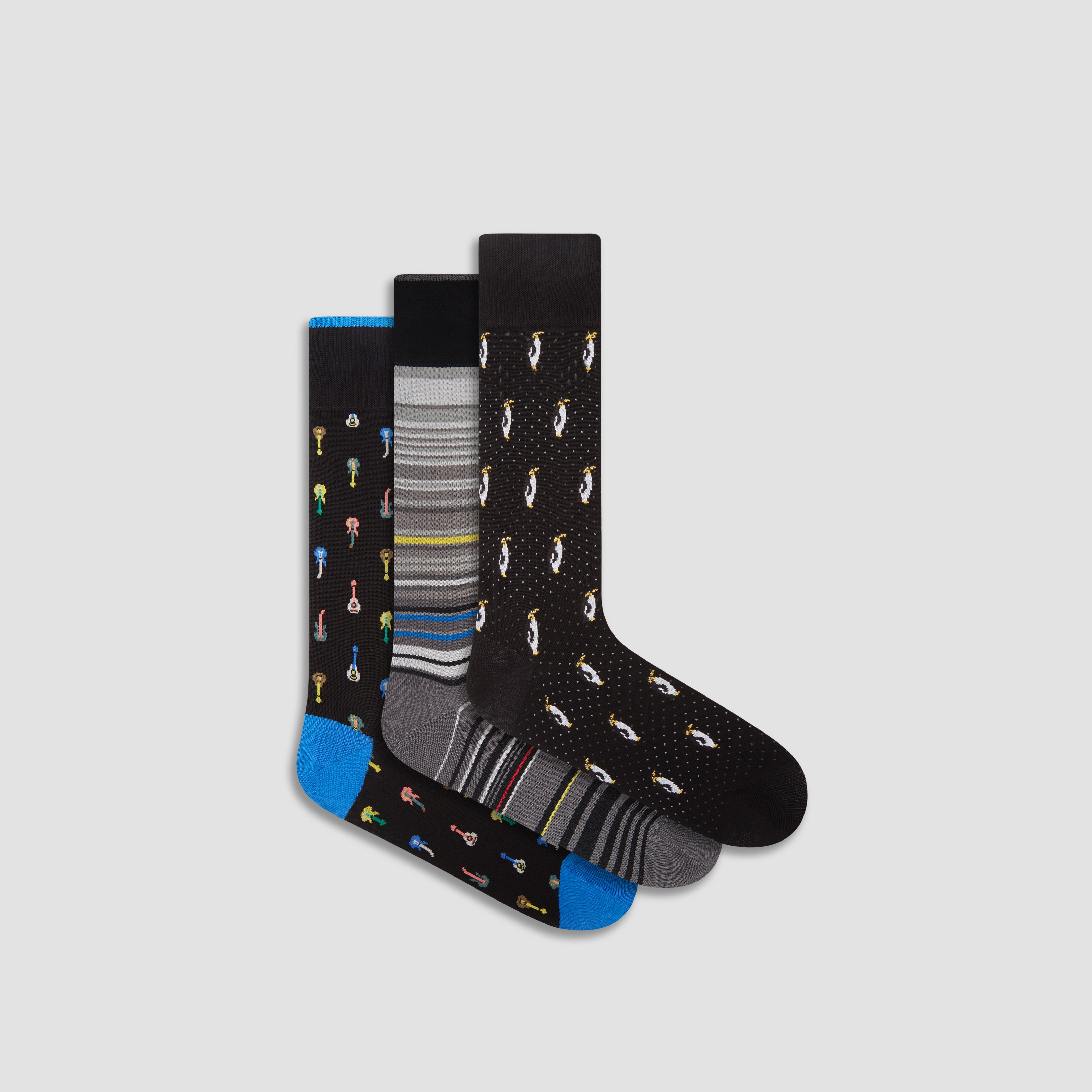 Three-Pair Assorted Sock Box – BUGATCHI