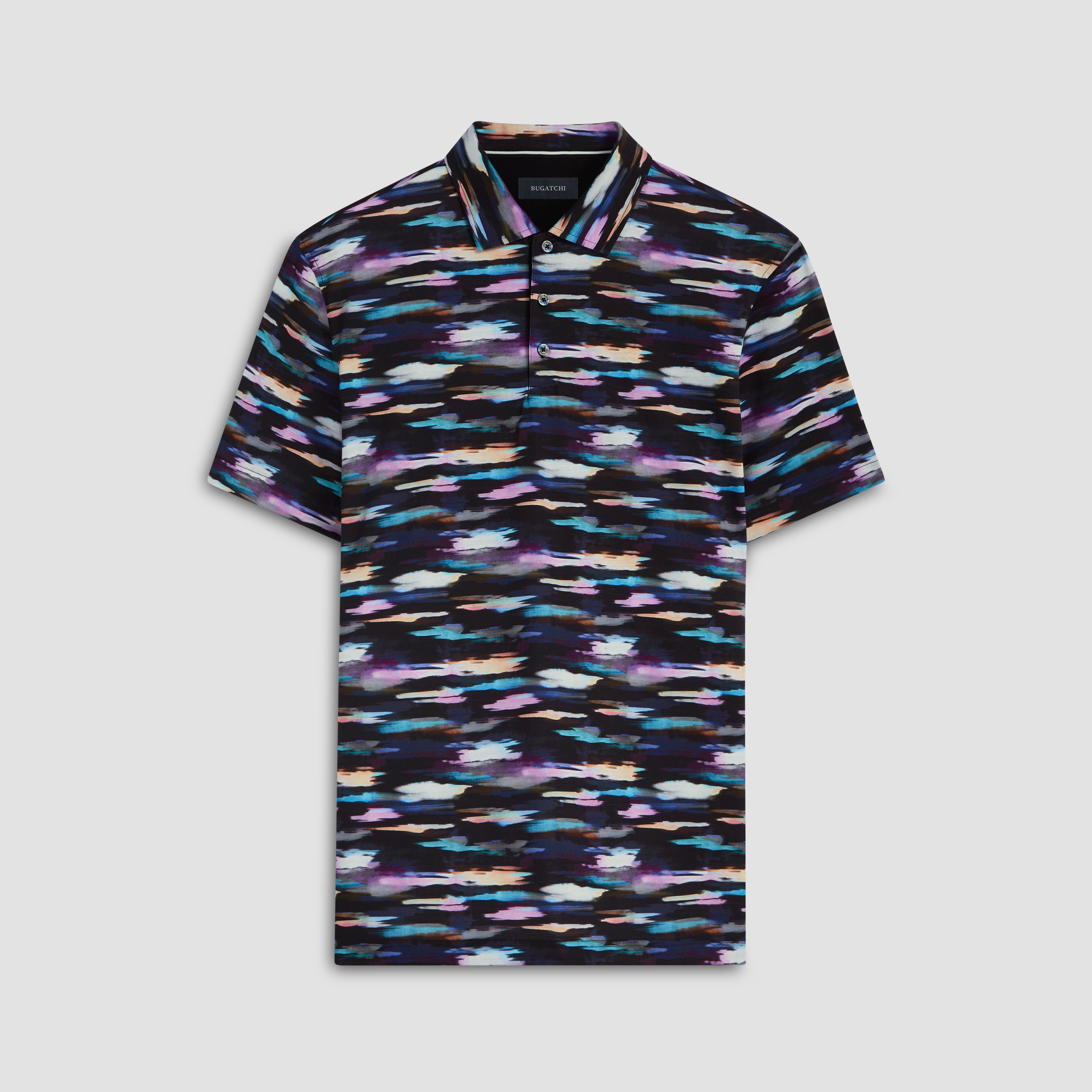 Hendrix Abstract Print Polo Shirt – BUGATCHI