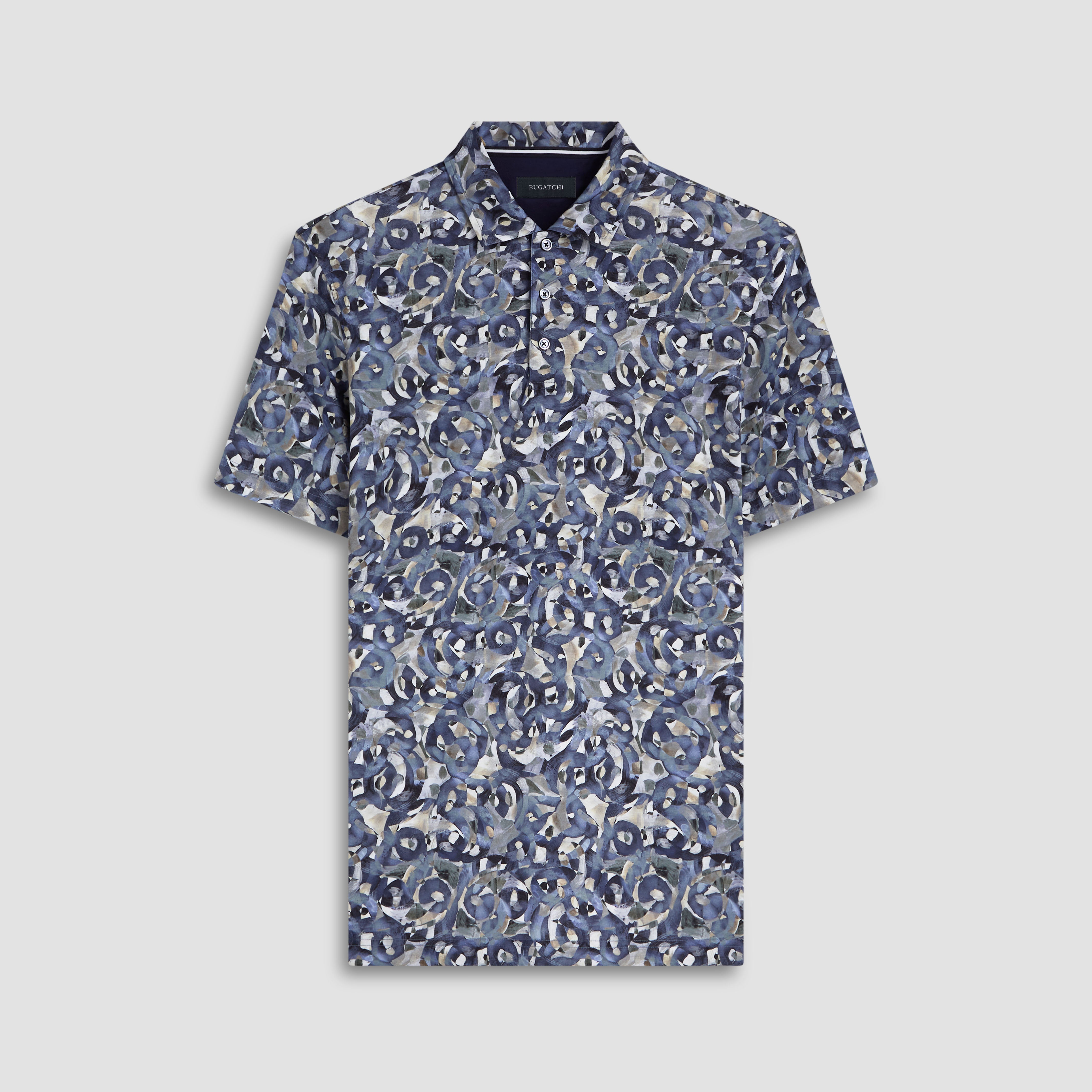 Hendrix Abstract Print Polo Shirt – BUGATCHI