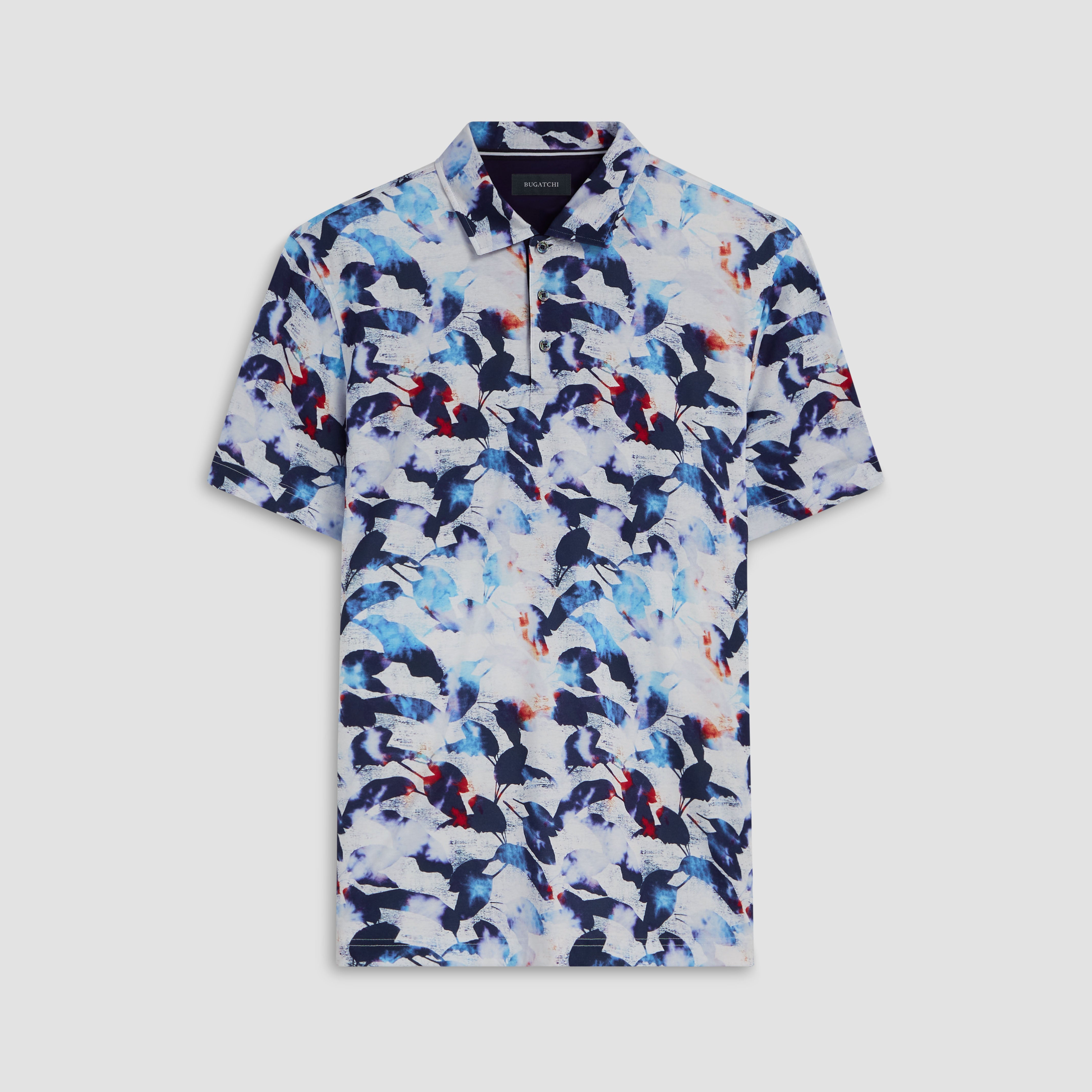 Hendrix Abstract Print Polo Shirt – BUGATCHI