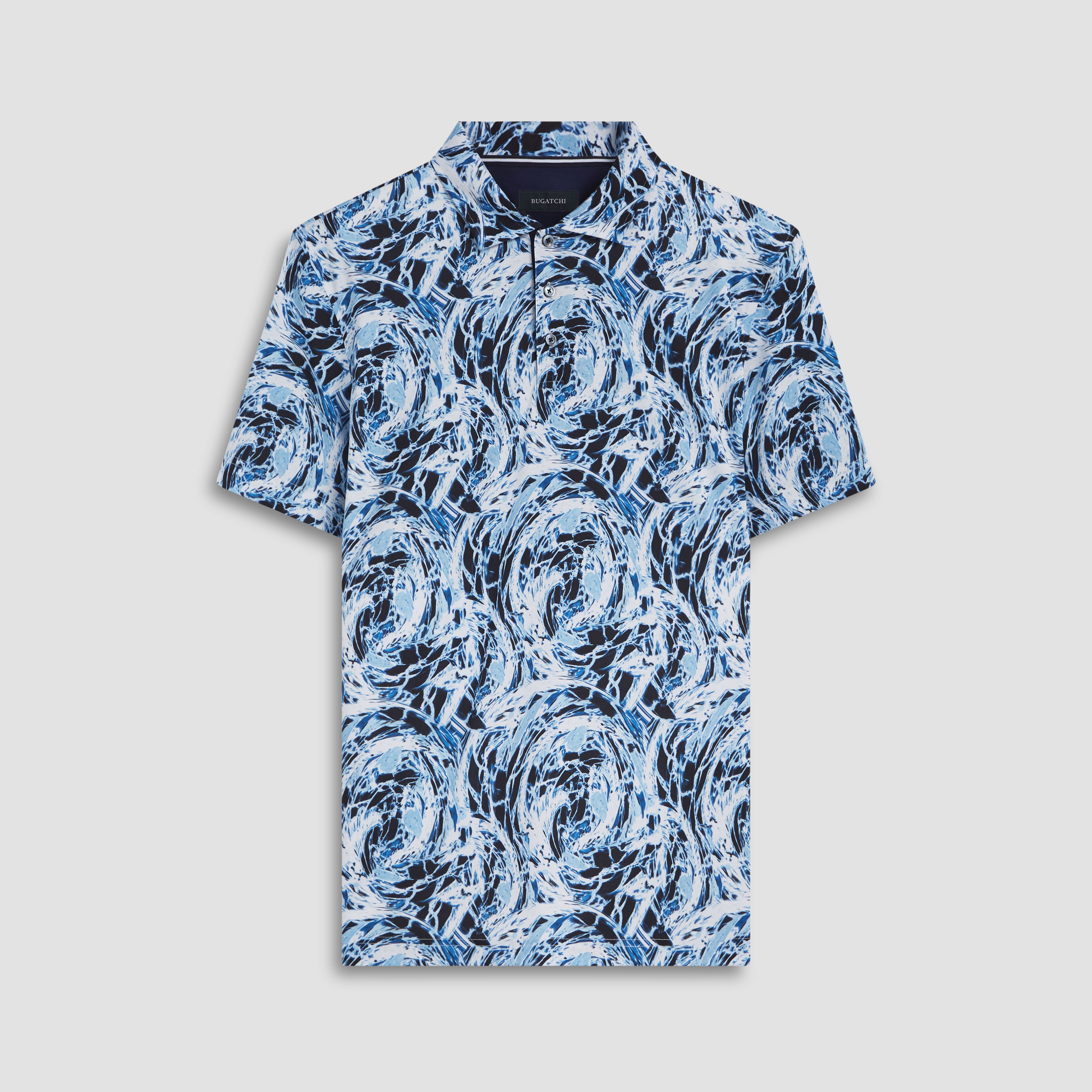 Hendrix Abstract Print Polo Shirt – BUGATCHI