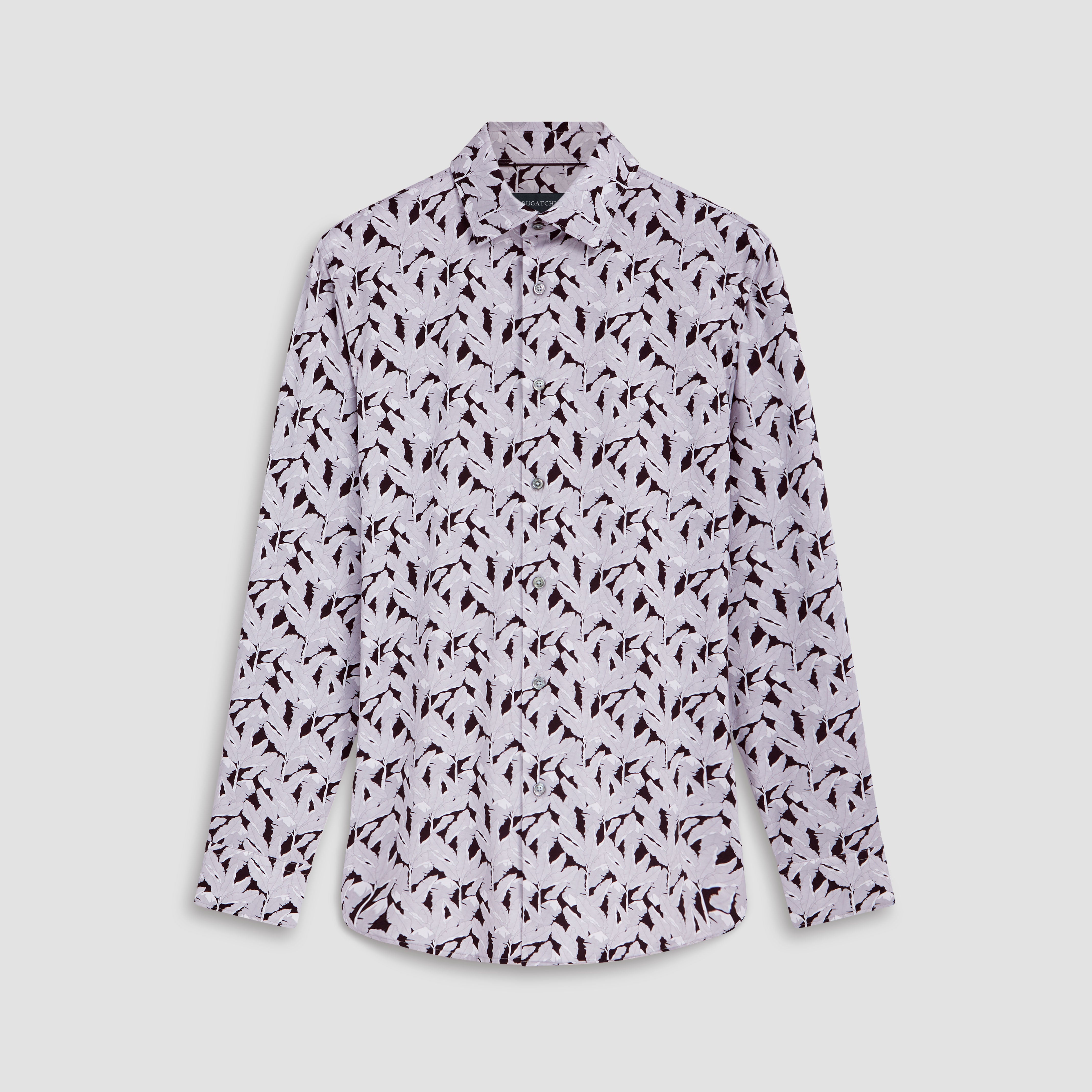 James Leaf Print OoohCotton Shirt – BUGATCHI