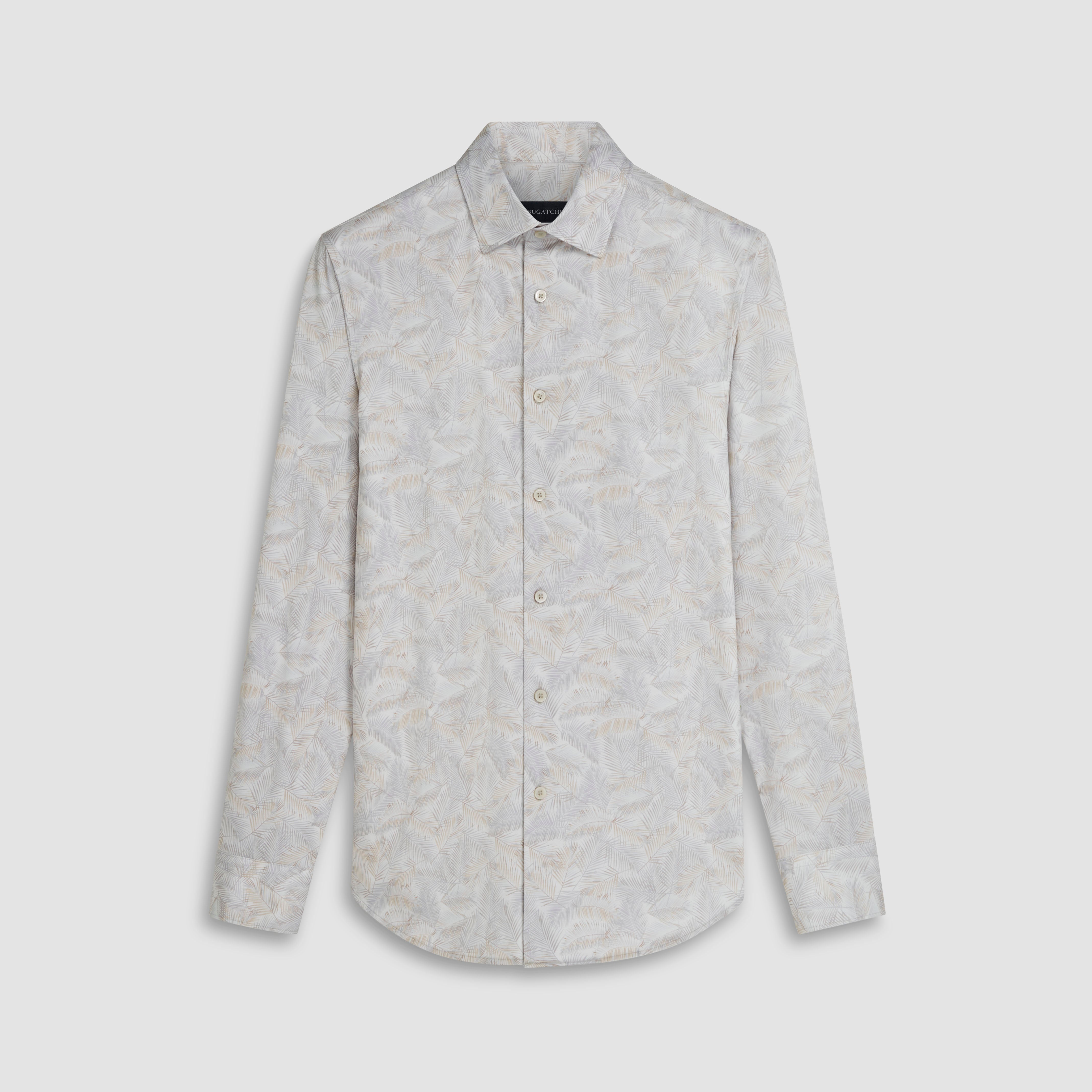 James Leaf Print OoohCotton Shirt – BUGATCHI