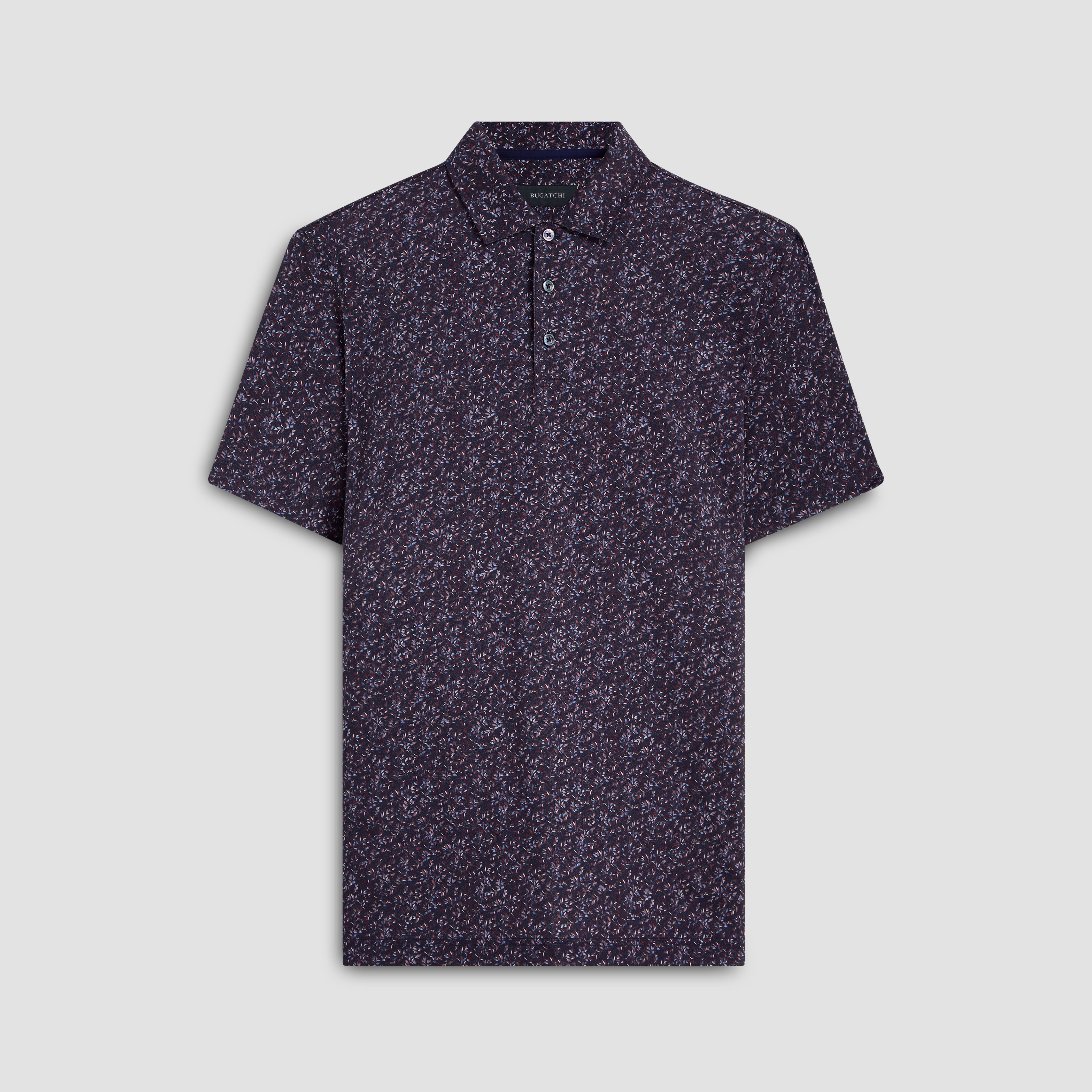Victor Leaf Print OoohCotton Polo – BUGATCHI