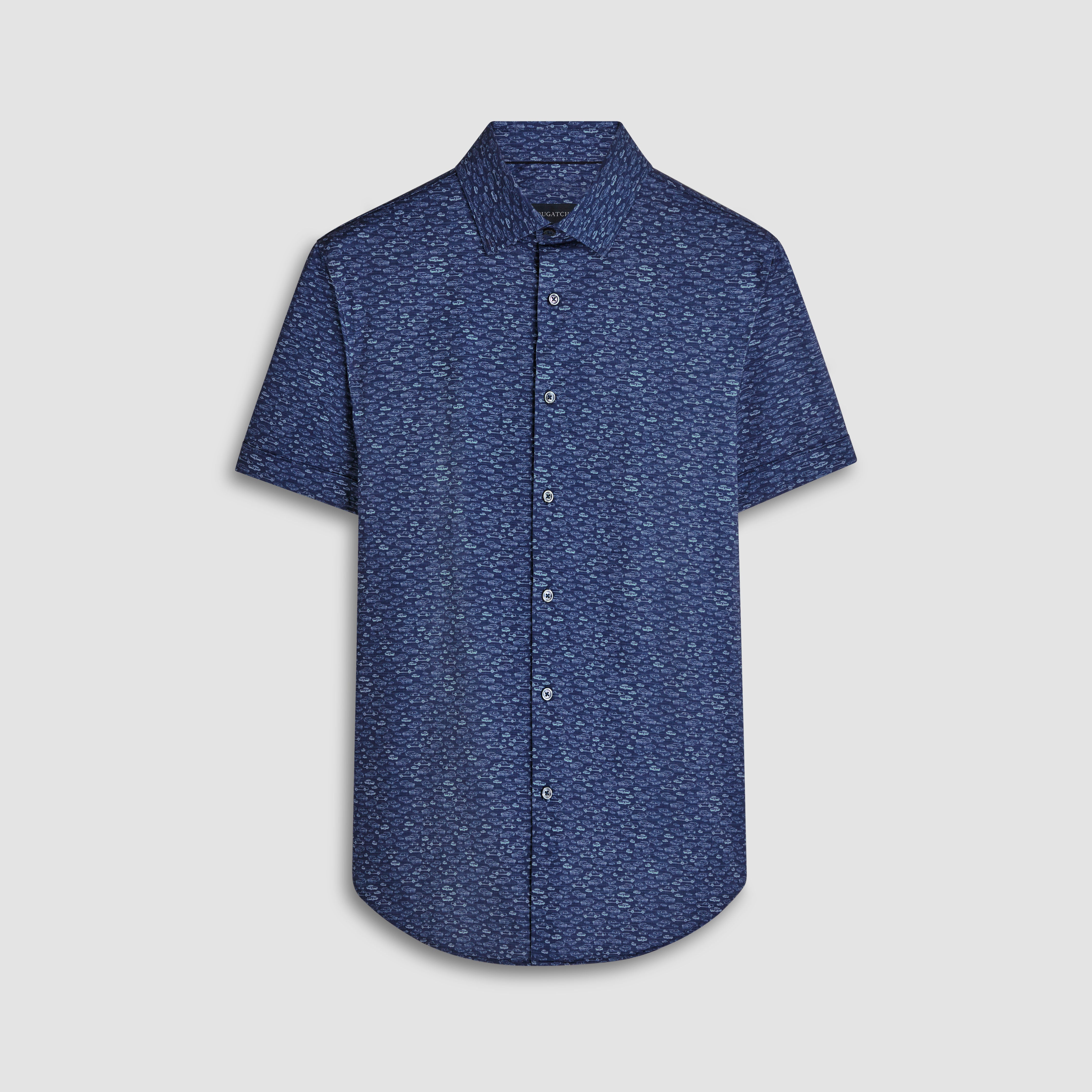 Miles Vintage Cars OoohCotton Short Sleeve Shirt – BUGATCHI