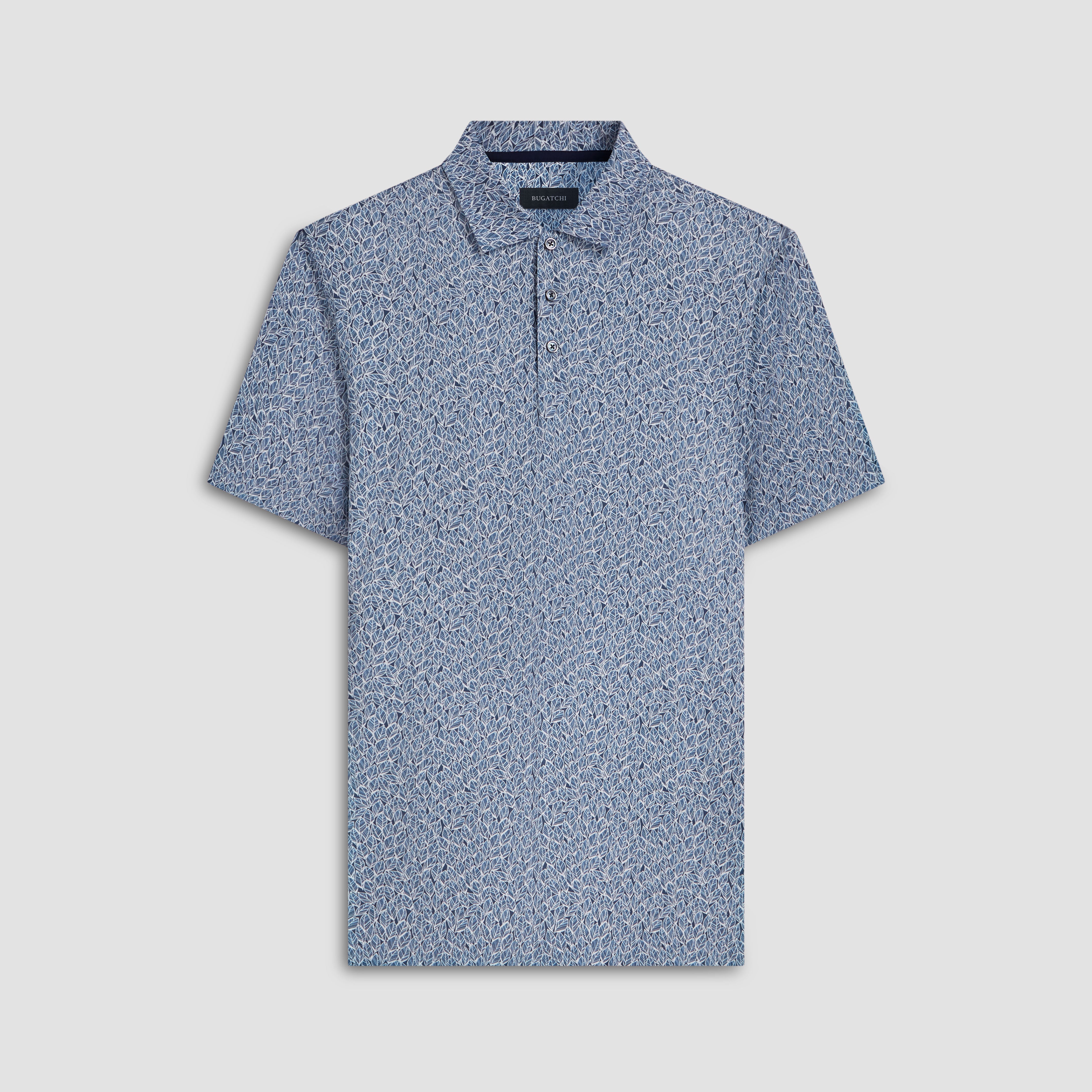 Victor Leaf Print OoohCotton Polo – BUGATCHI