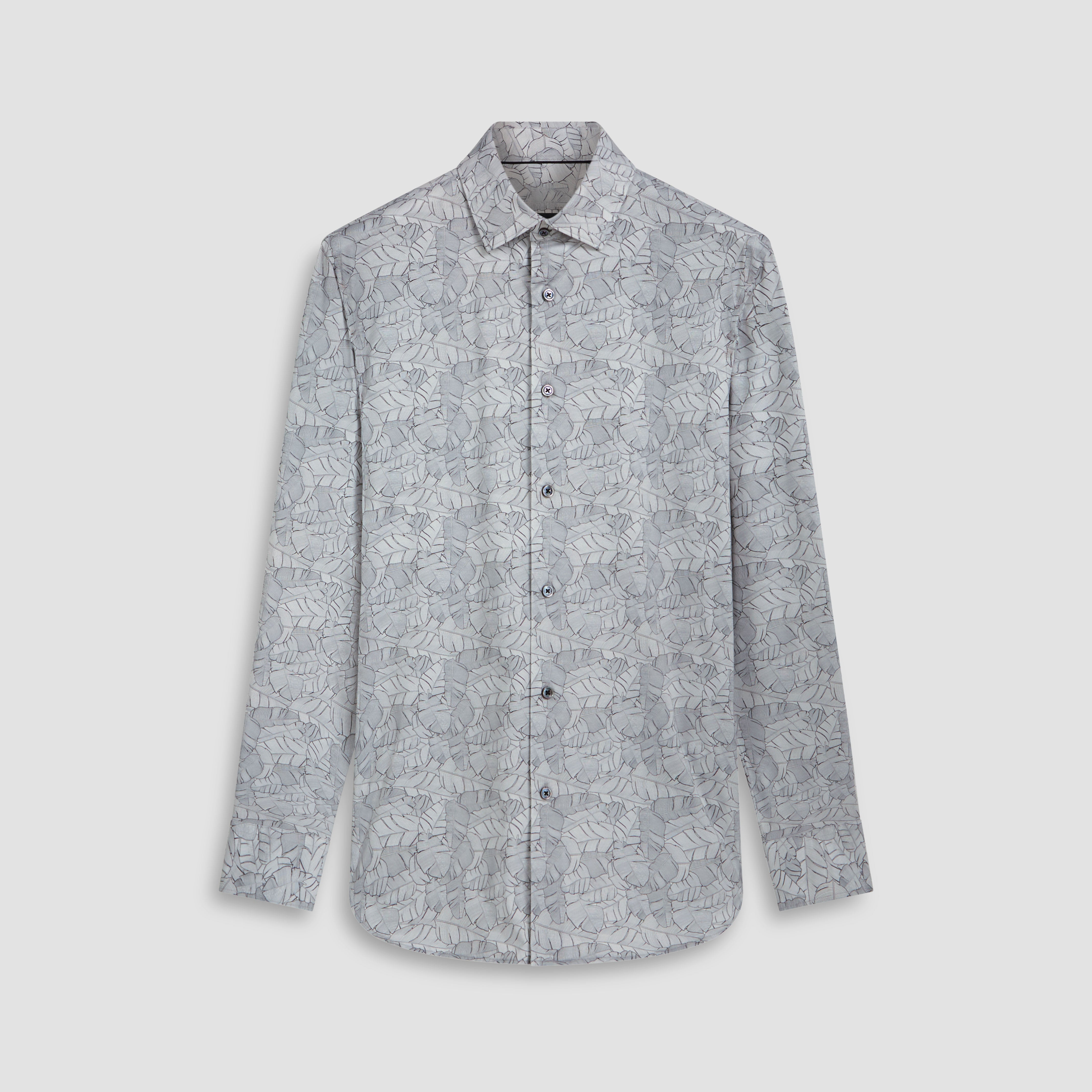James Leaf Print OoohCotton Shirt – BUGATCHI