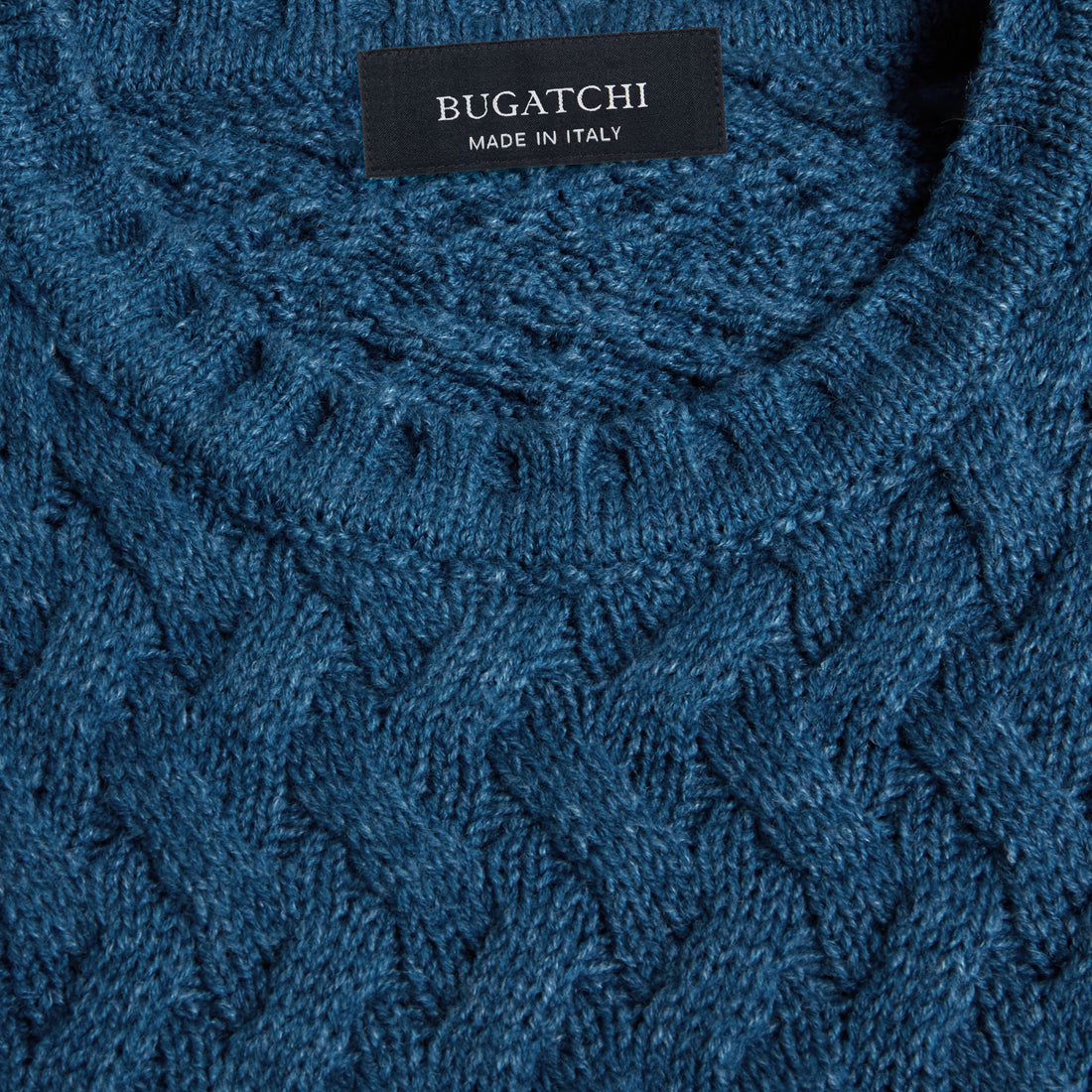 Basketweave Stitch Crew Neck Sweater – BUGATCHI