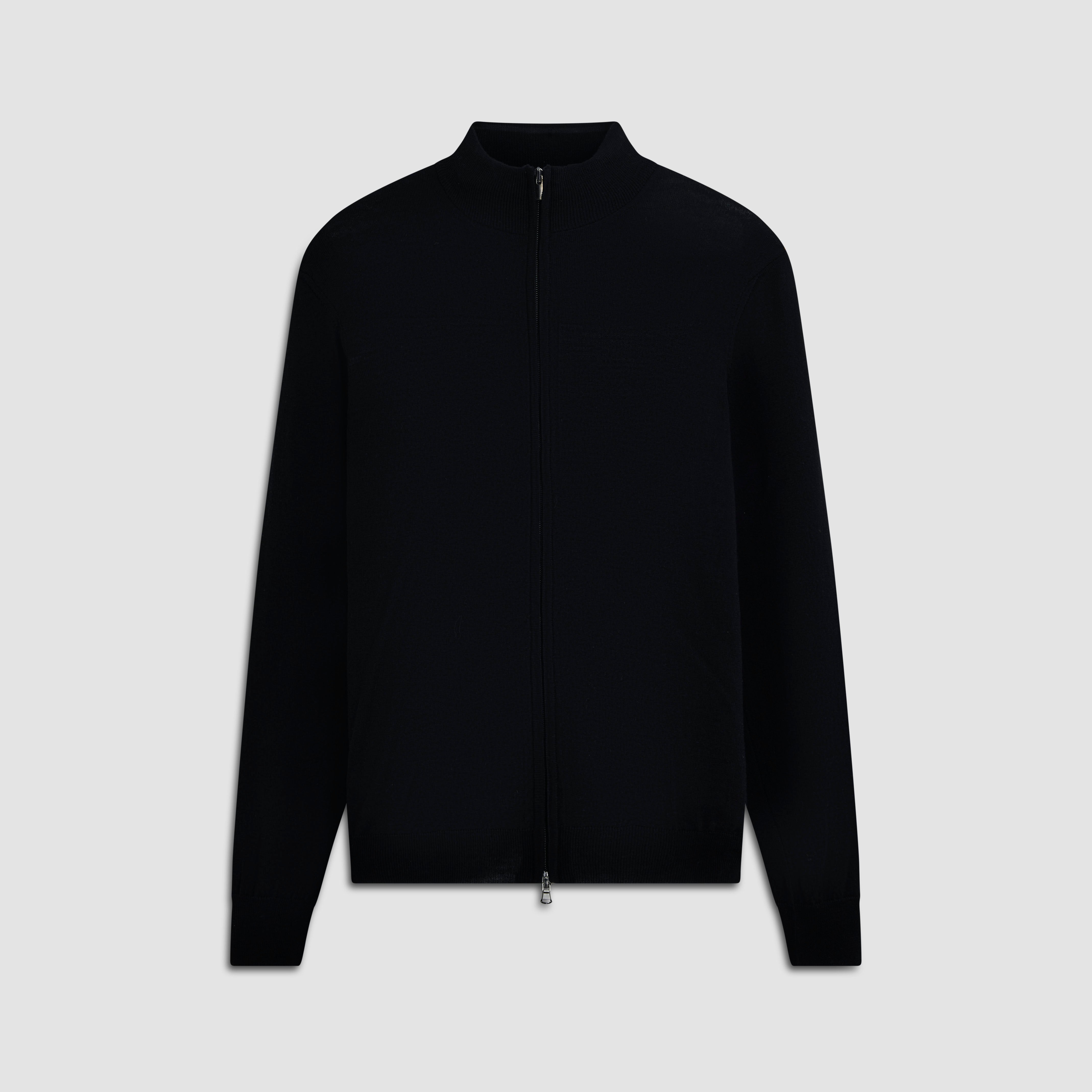 Super Merino Solid Sweater Jacket – BUGATCHI
