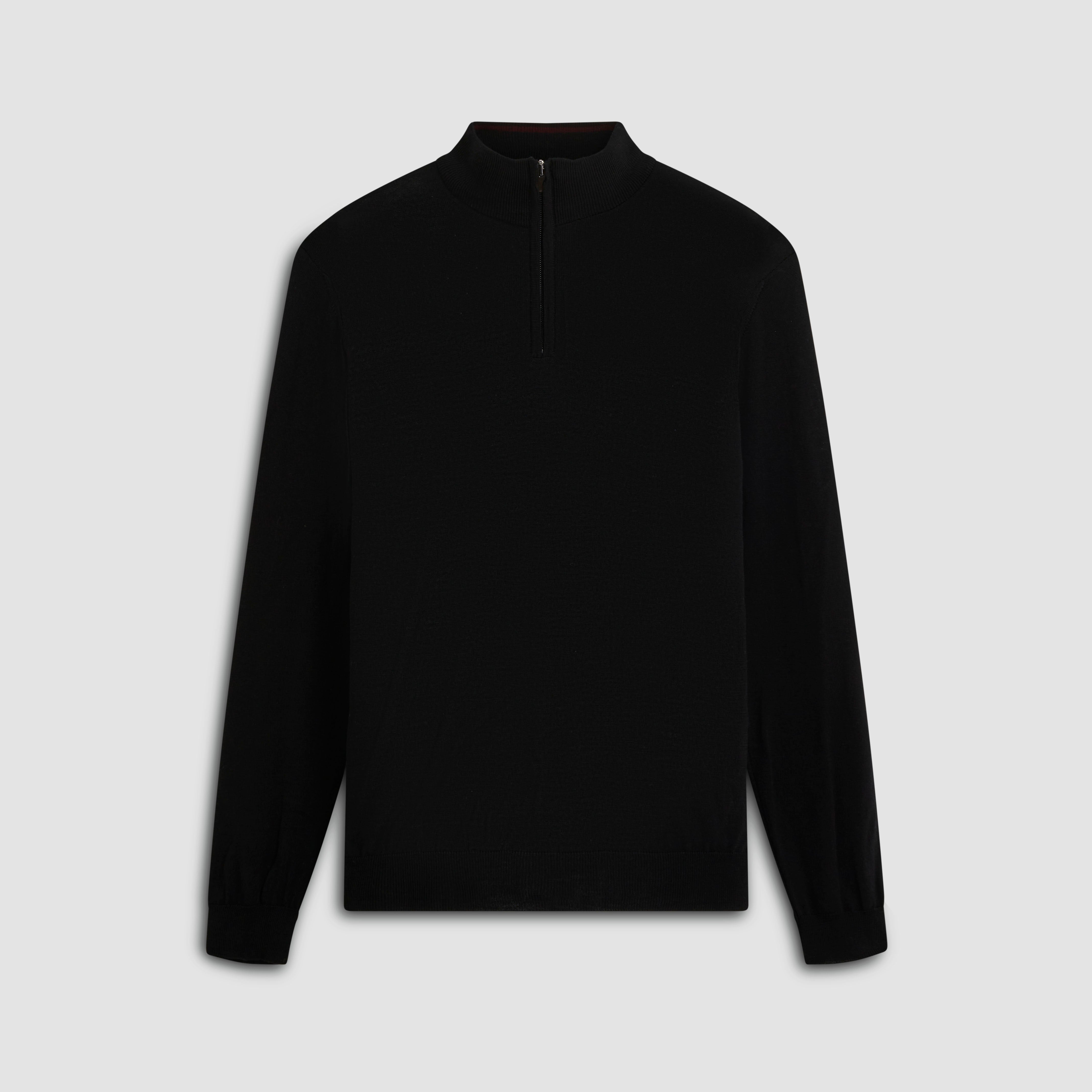 Super Merino Solid Quarter Zip Sweater – BUGATCHI