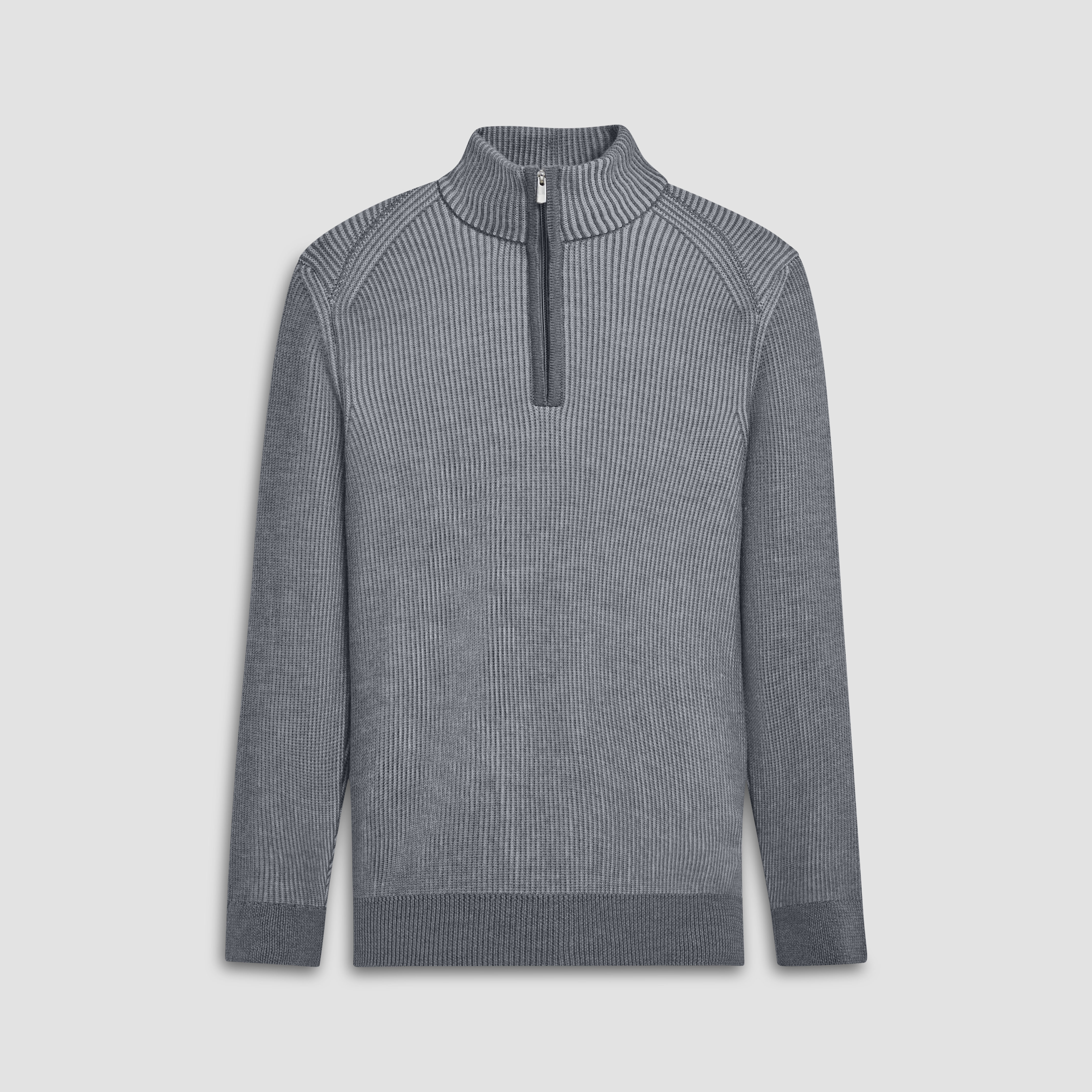 Cable Knit Quarter Zip Sweater – BUGATCHI