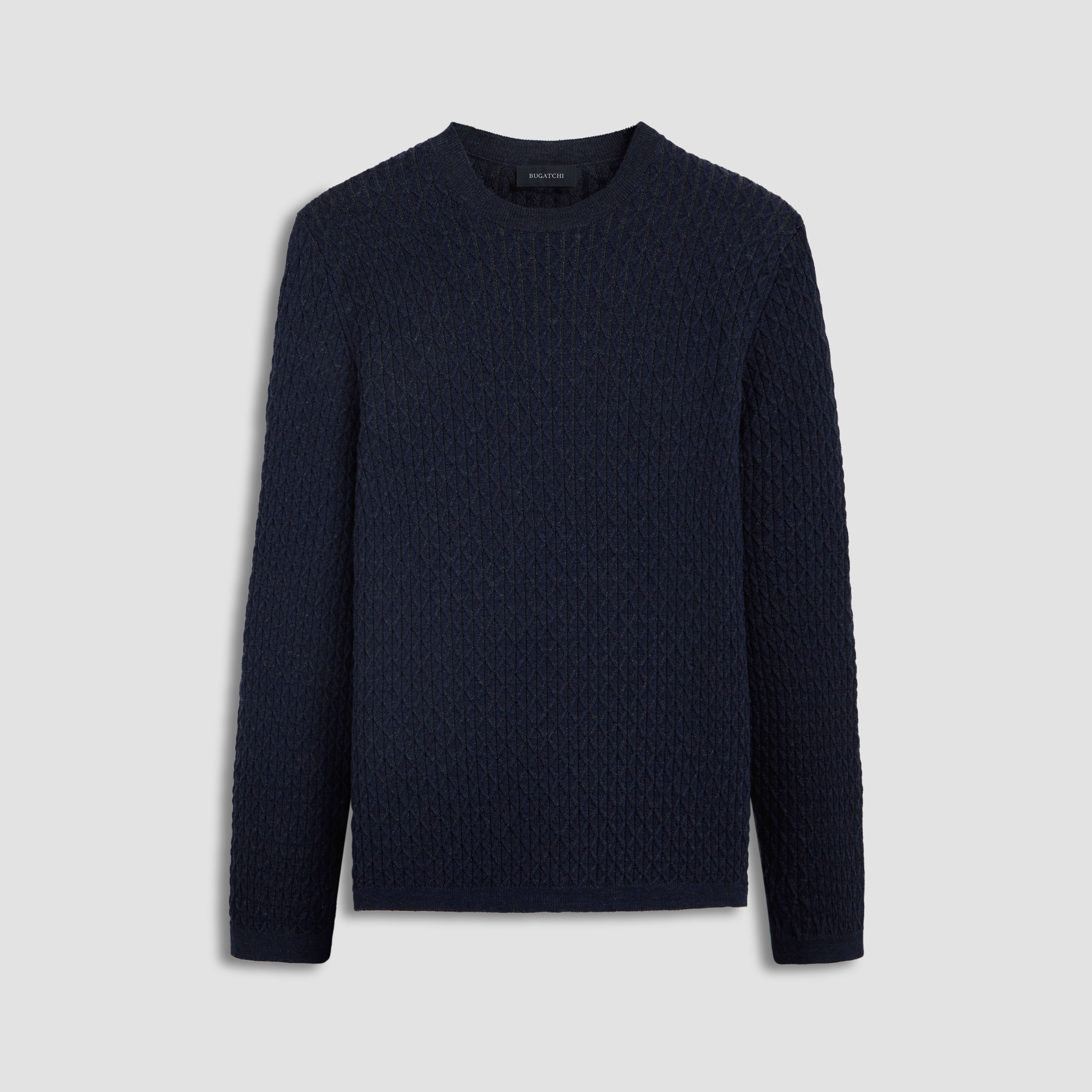 Diamond Stitch Crew Neck Sweater – BUGATCHI